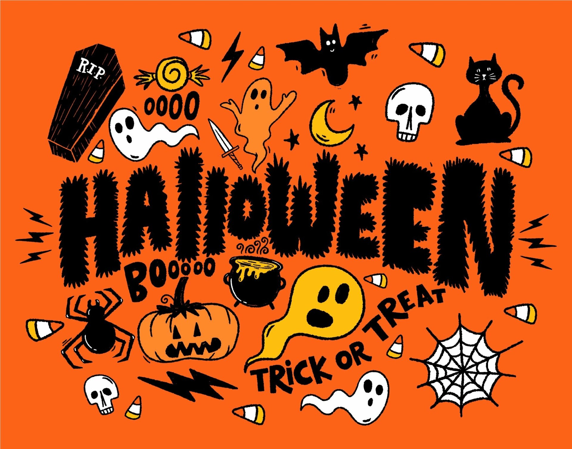 Halloween Spooktacular HD Wallpaper: Trick or Treat Vibes | 2016x1584 ...