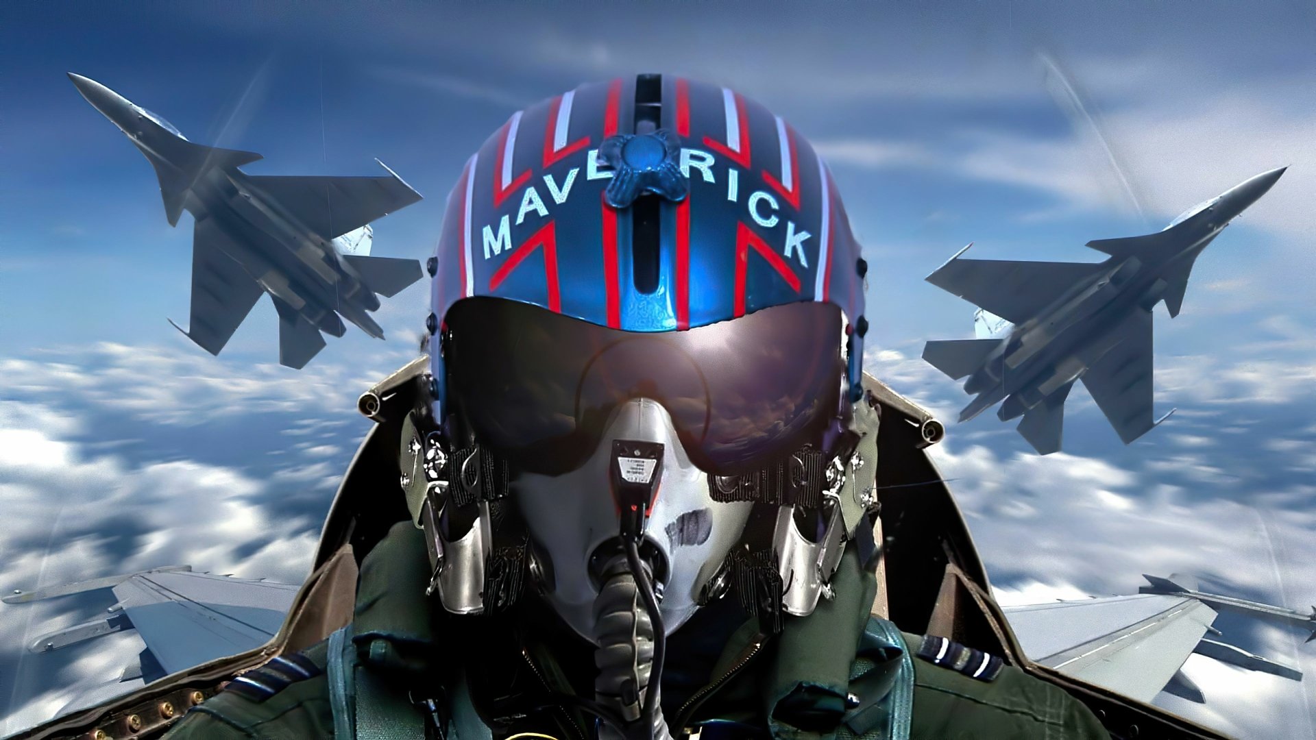 Top Gun: Maverick — 4K Ultra HD Pilot Helmet Wallpaper