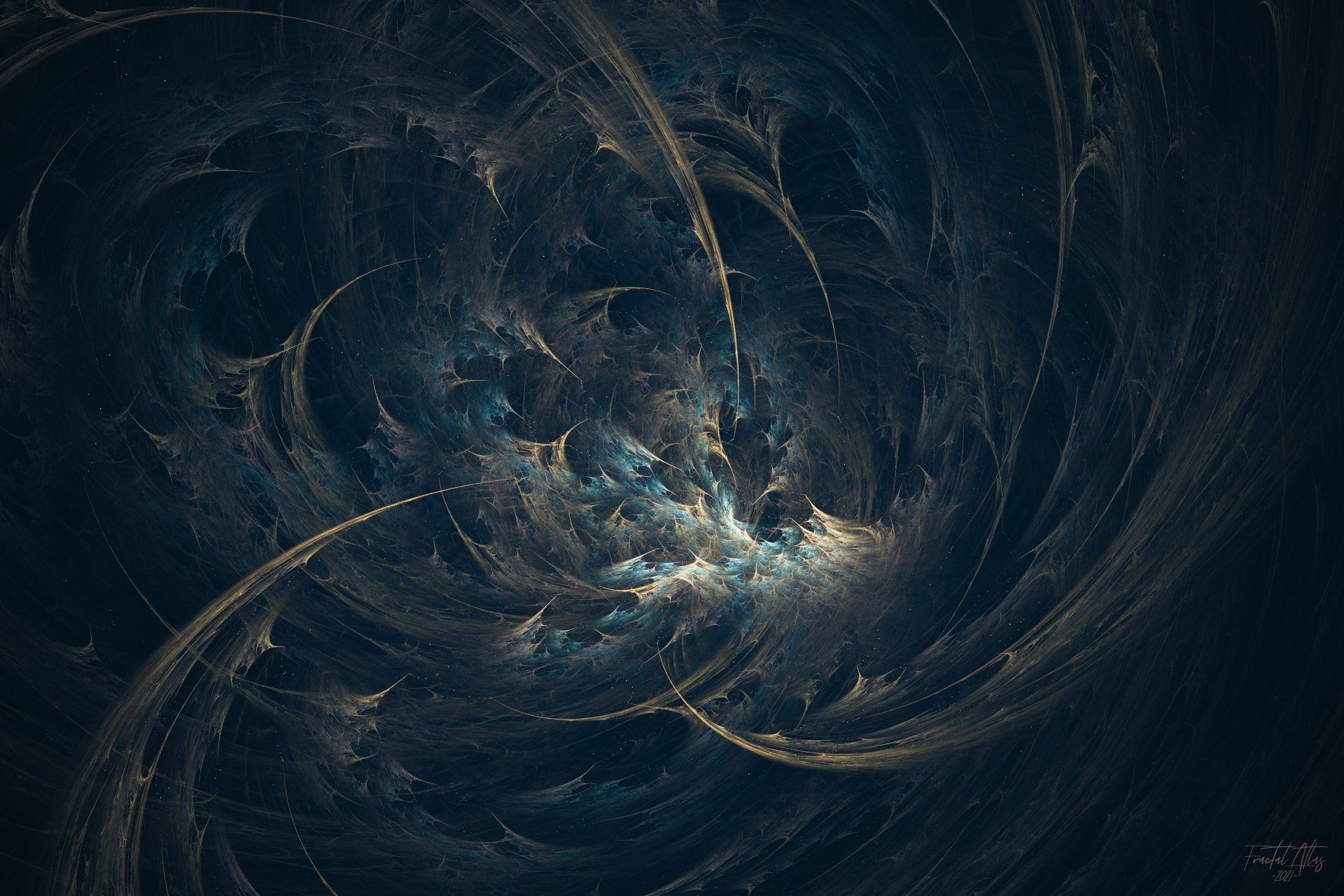 Ethereal Whirlwind - 4K Ultra HD Abstract Wallpaper by FractalAtlas