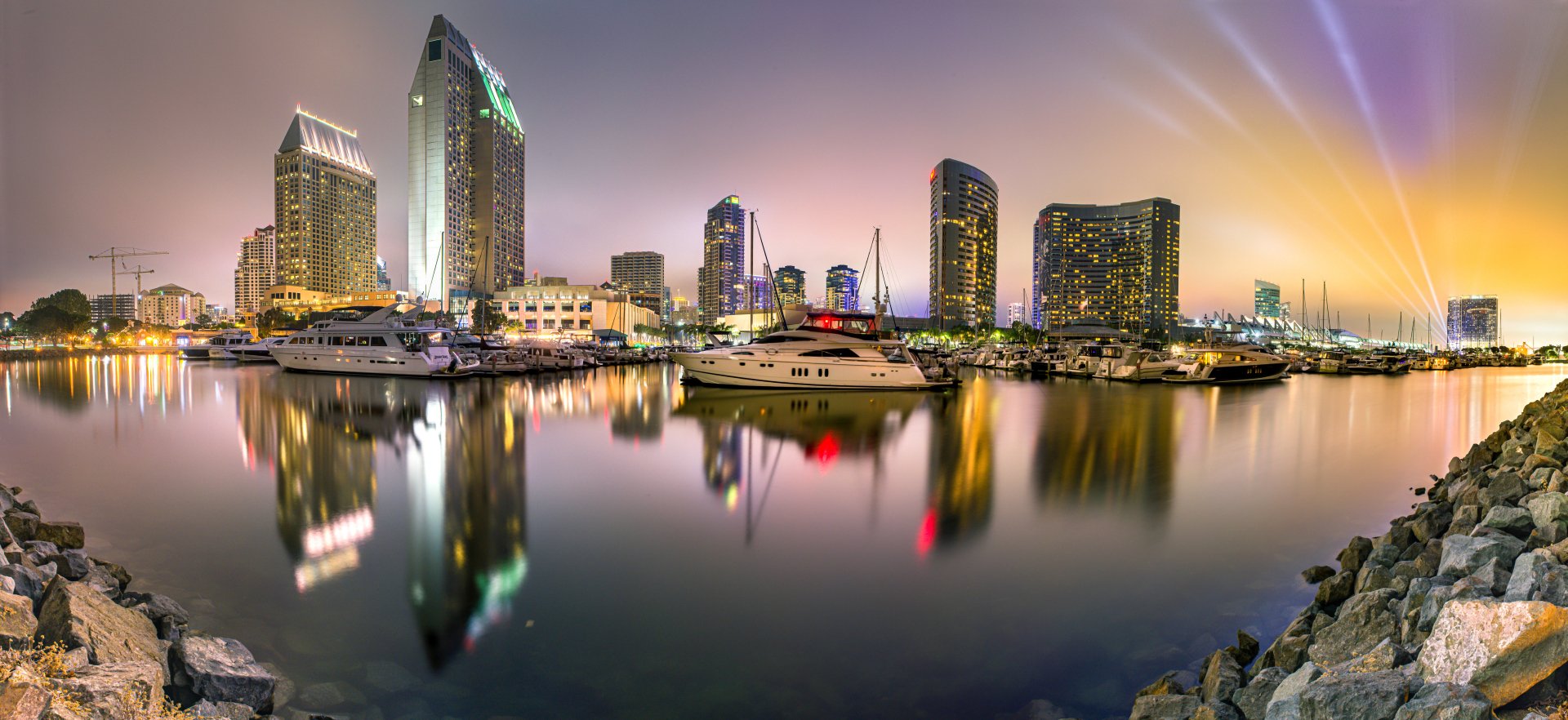 San Diego Yacht Reflections | Ultra HD California Skyline View