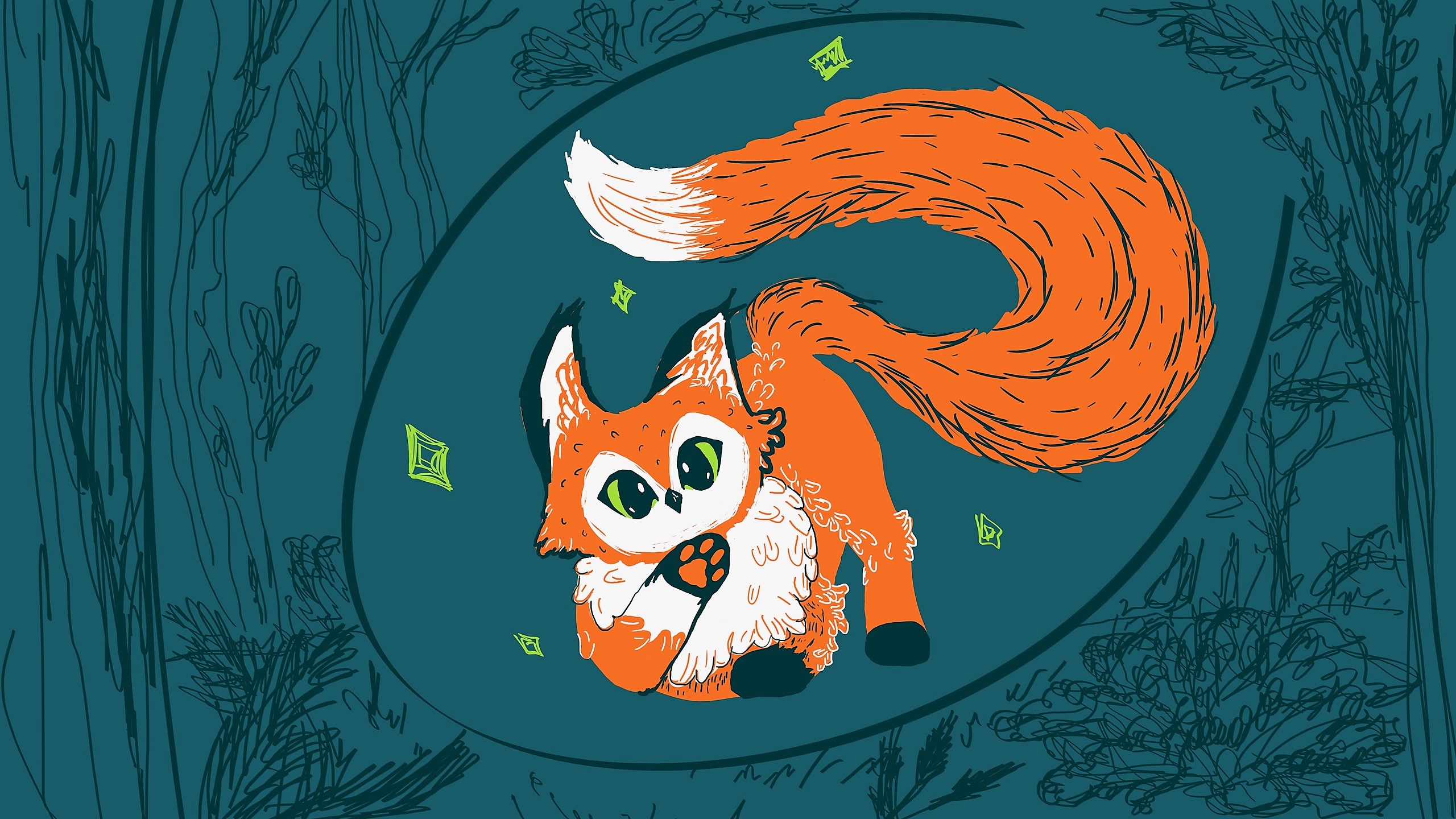 Download Fantasy Fox HD Wallpaper