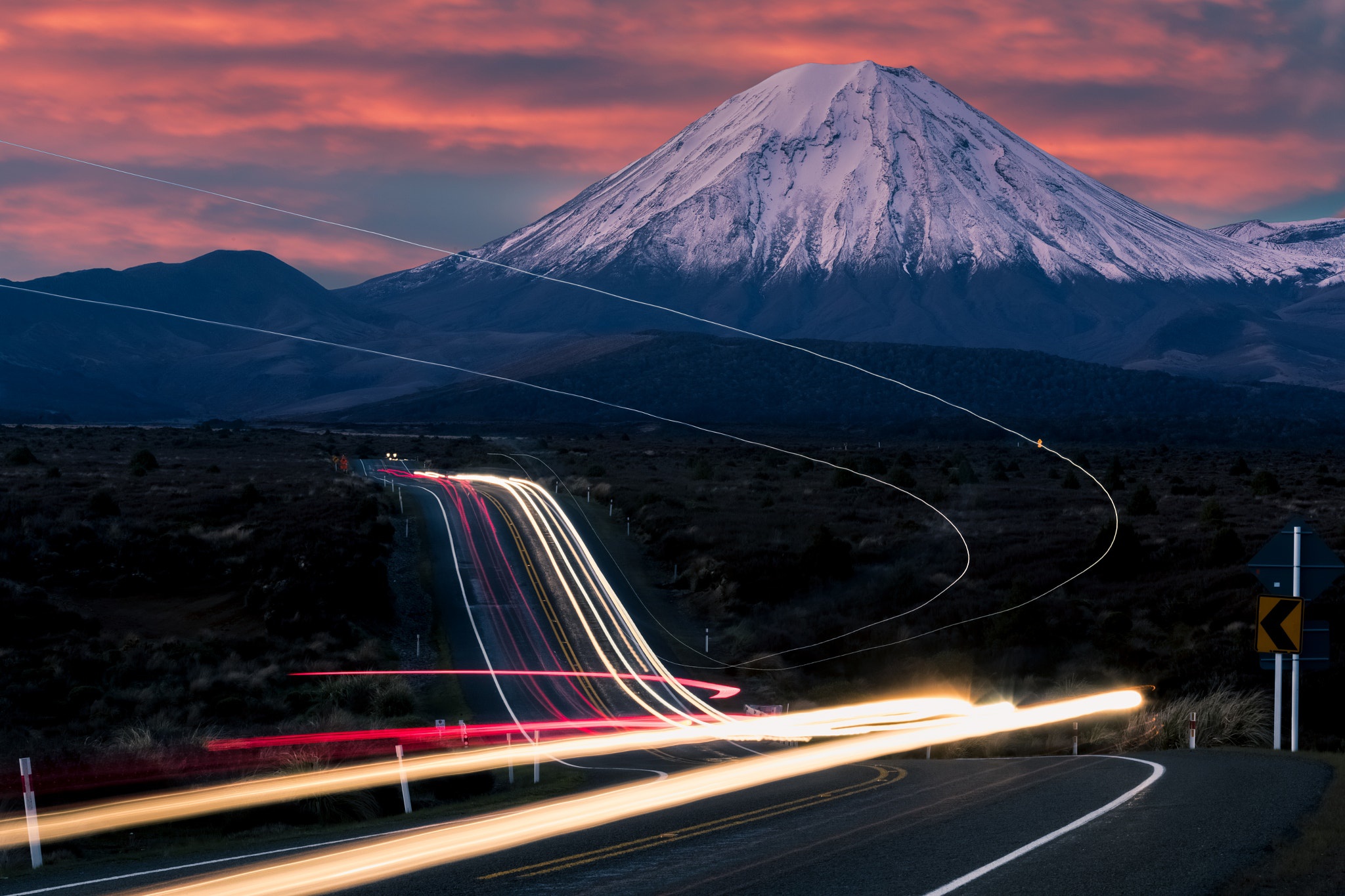Download Road Photography Time Lapse HD Wallpaper