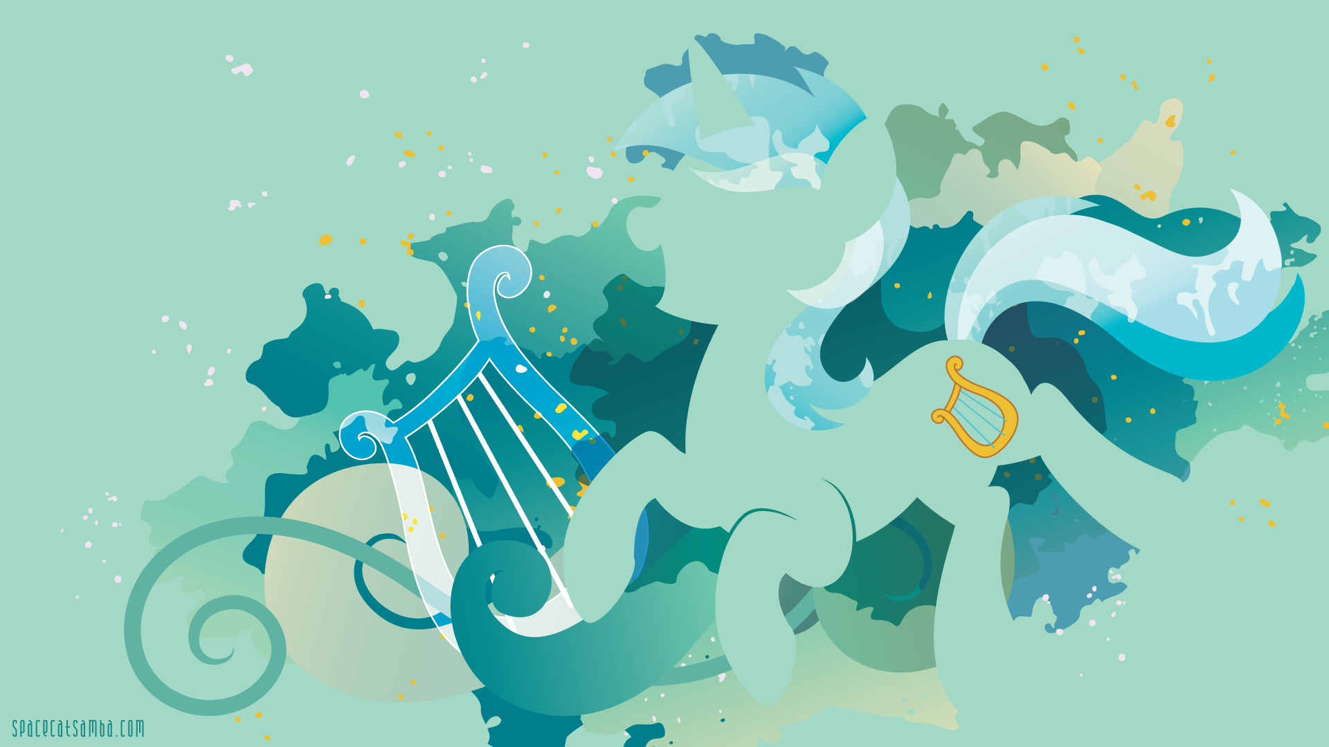 Lyra Heartstrings — Minimalist 4K MLP Wallpaper by sambaneko