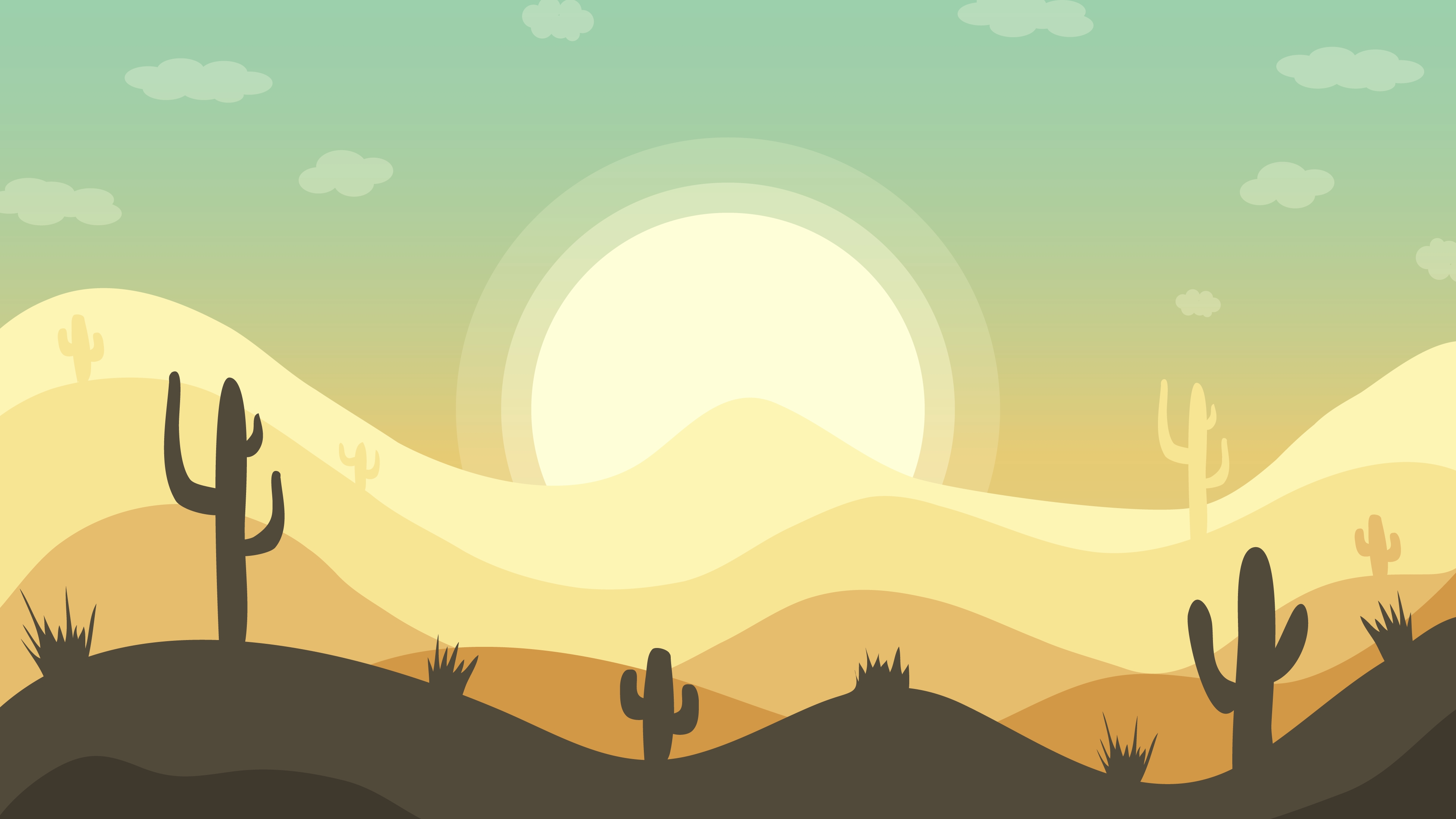 Download Polyscape Artistic Desert HD Wallpaper