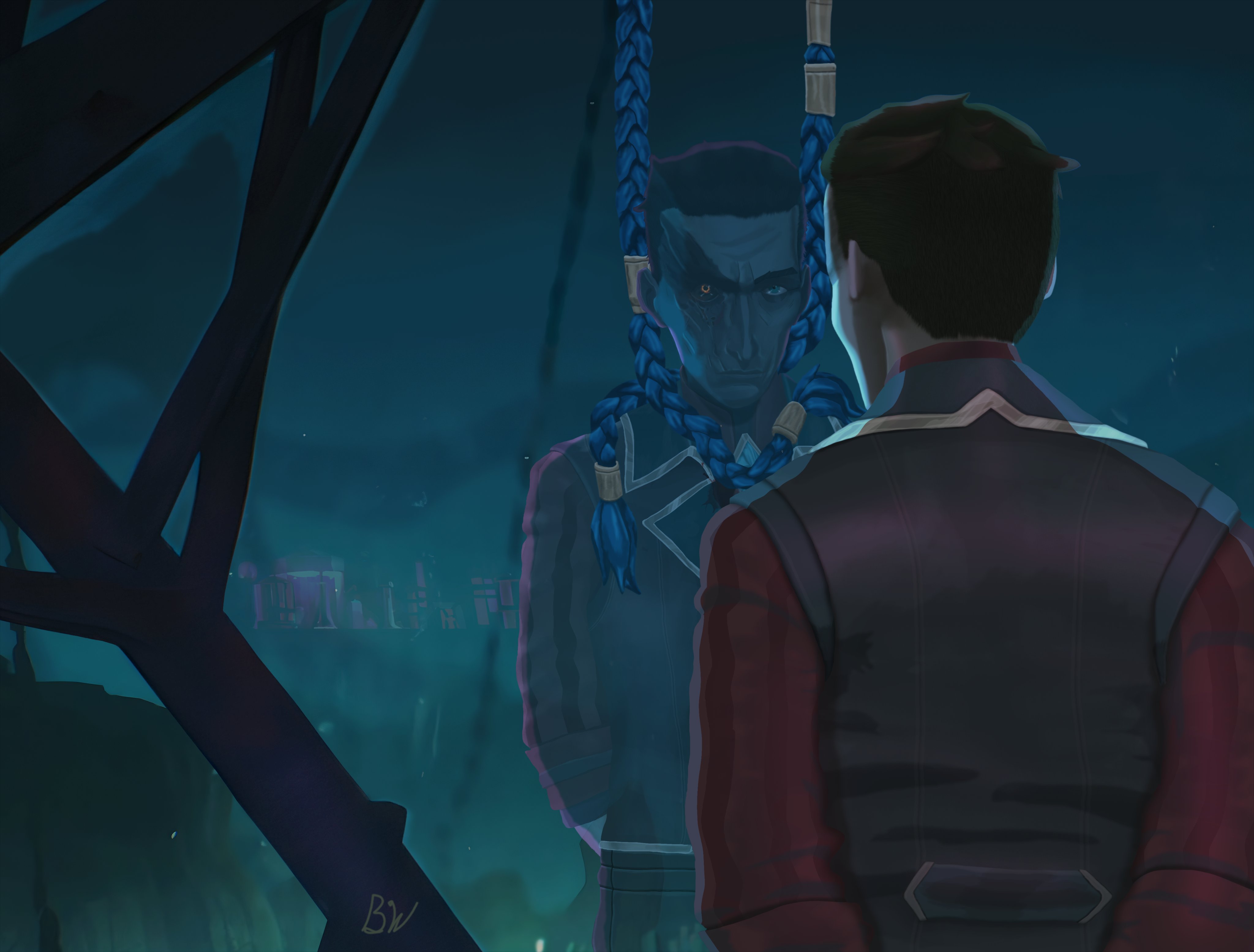 Silco’s Shadow: 4K Arcane Wallpaper from League of Legends TV Series