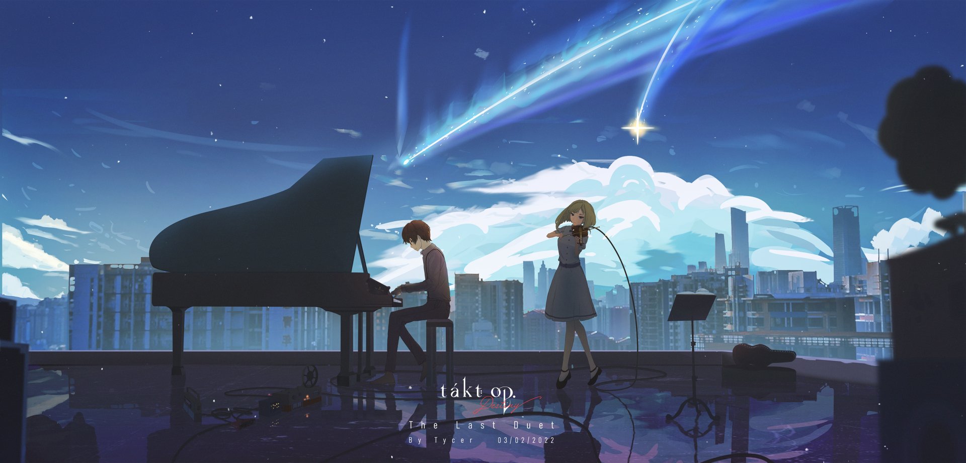 Takt Op. Destiny HD Wallpaper: Takt Asahina & Cosette Schneider in ...