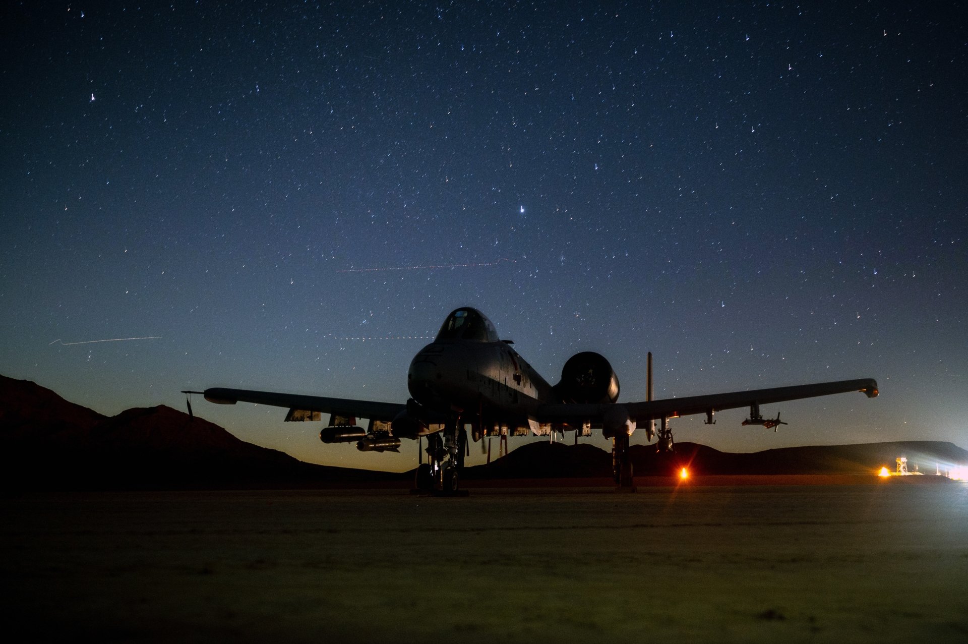 A-10 Thunderbolt II Night Patrol | 4K Ultra HD Military Warplane Wallpaper