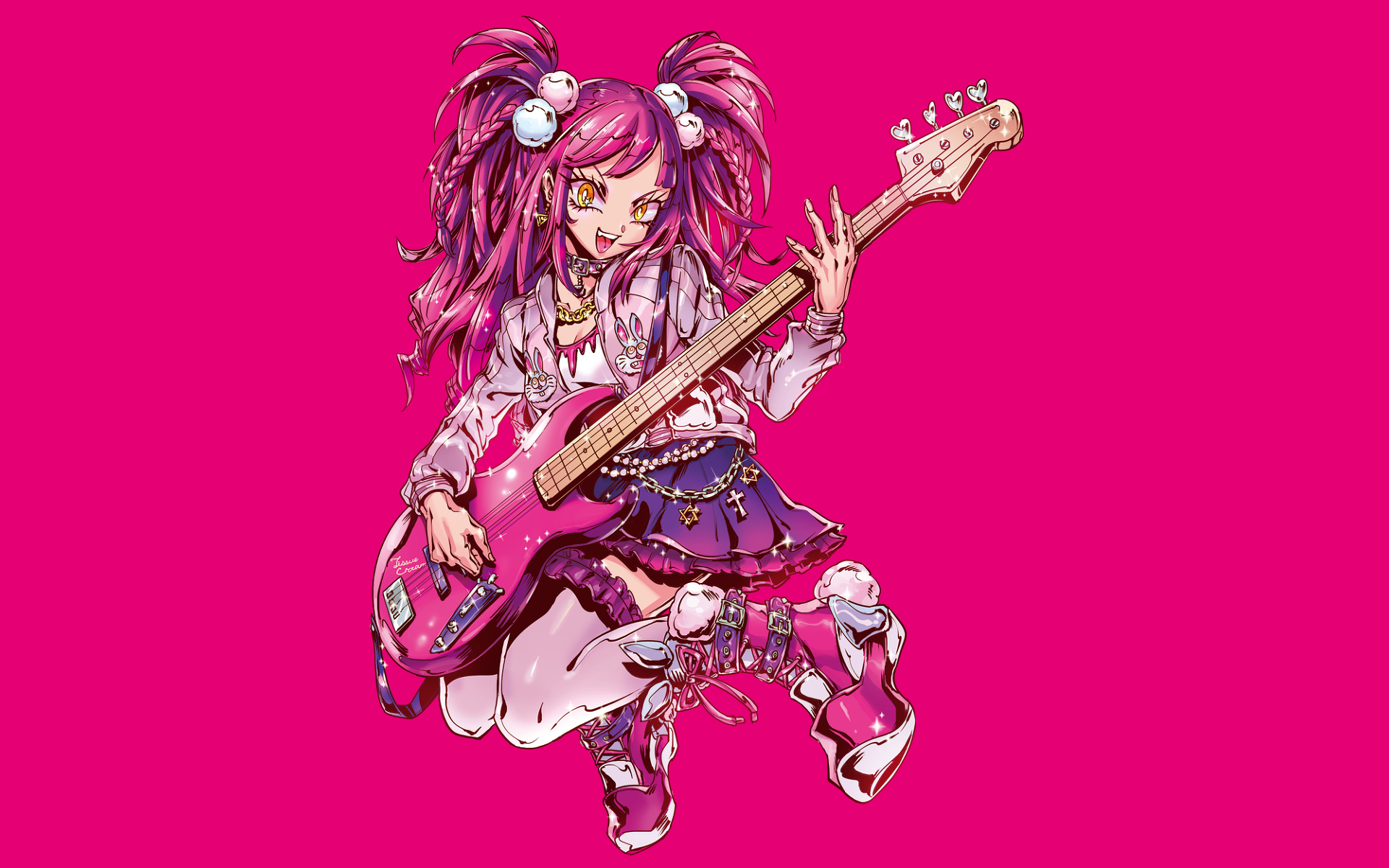 Anime Bass Guitar Wallpaper
