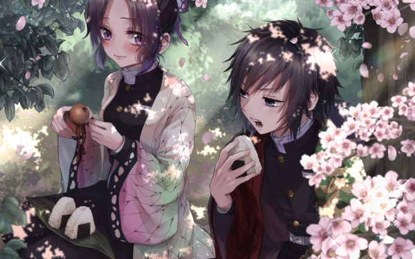 Giyuu and Shinobu: Demon Slayer HD Wallpaper by A_maru