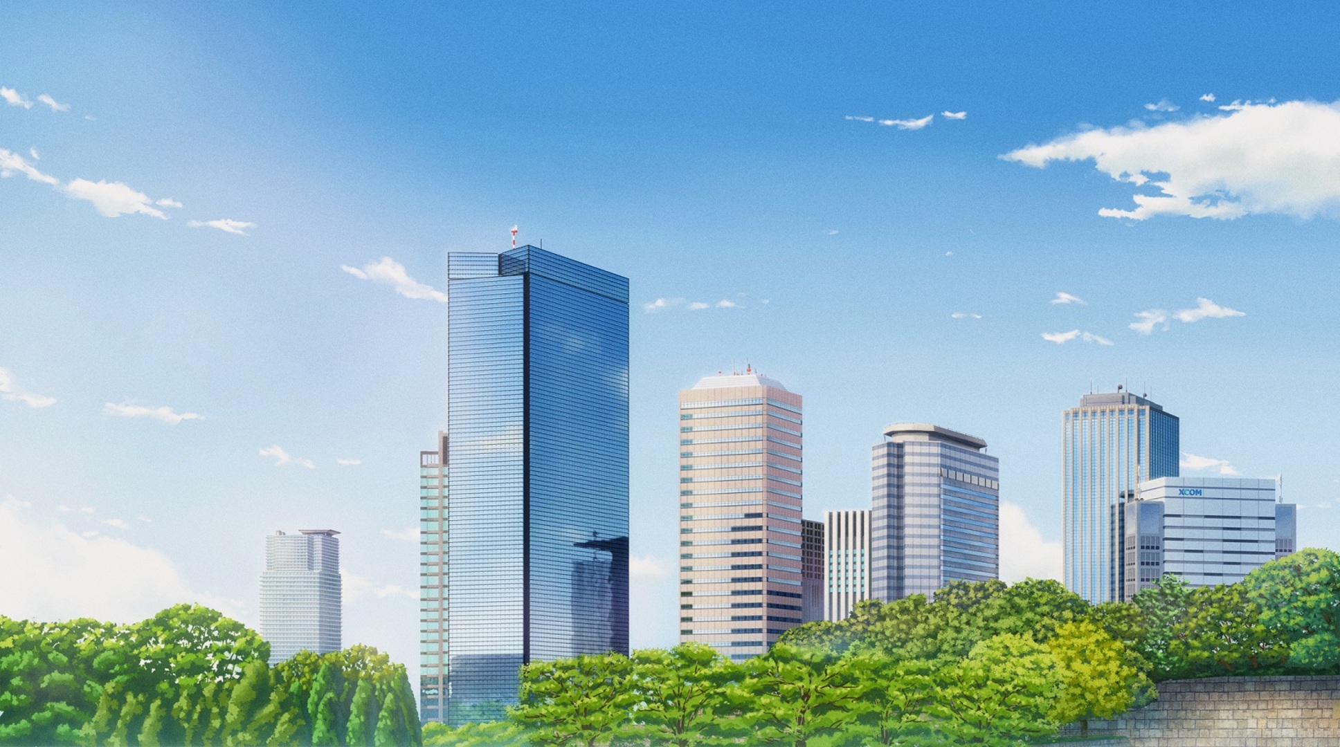 Download Anime Building HD Wallpaper