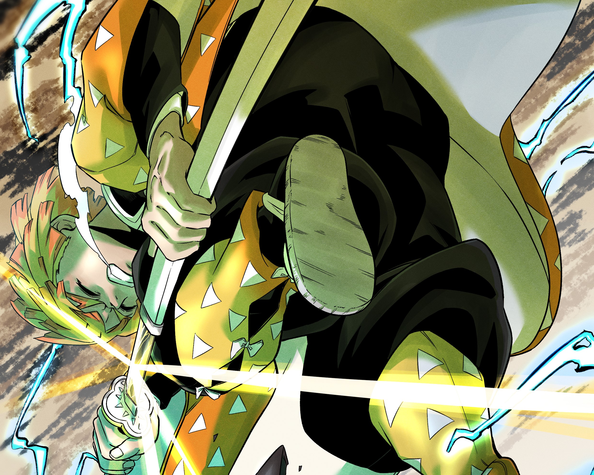 Download Zenitsu Agatsuma Anime Demon Slayer: Kimetsu No Yaiba HD ...