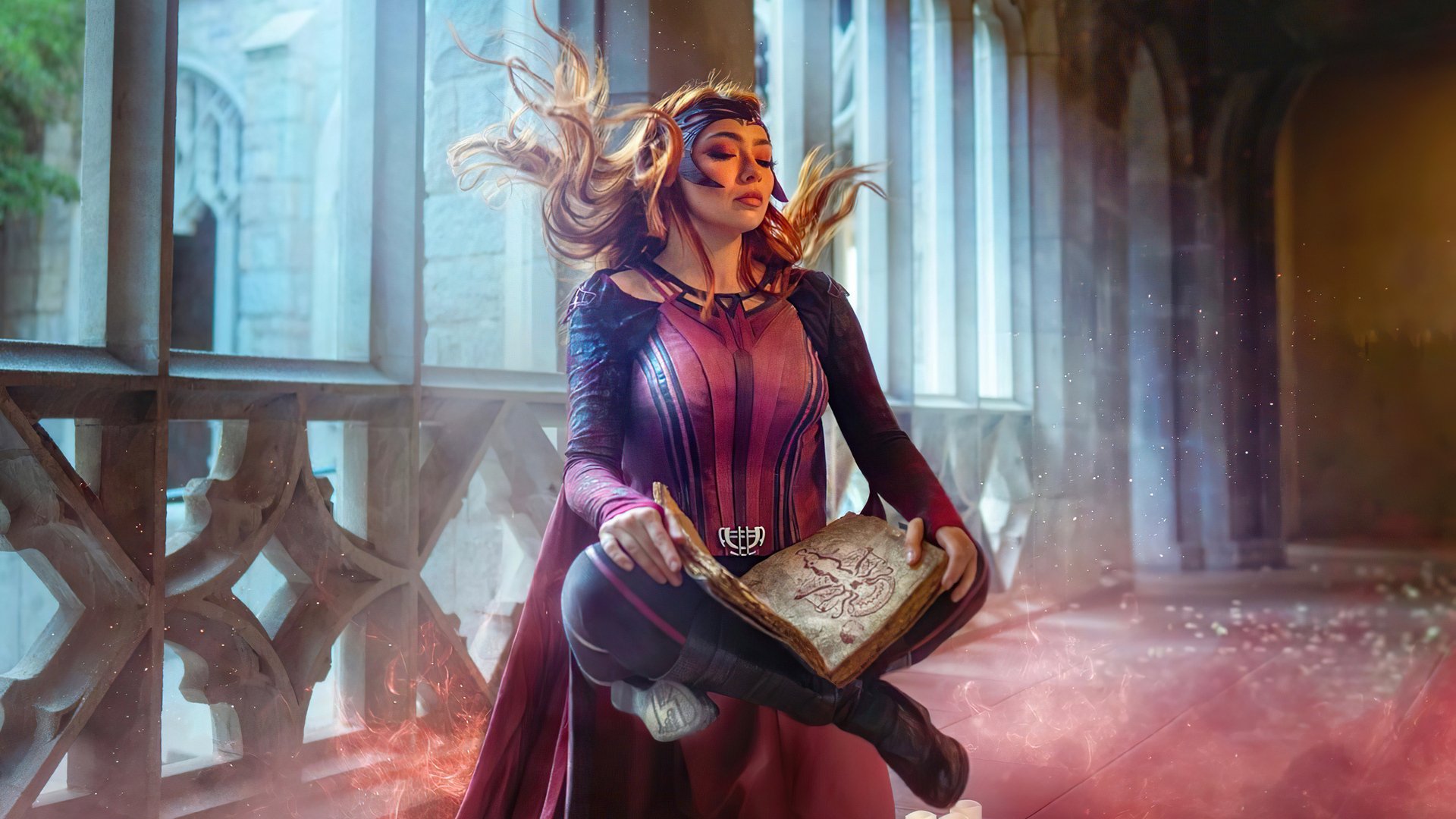 Download Scarlet Witch Woman Cosplay HD Wallpaper by Caitlin Christine