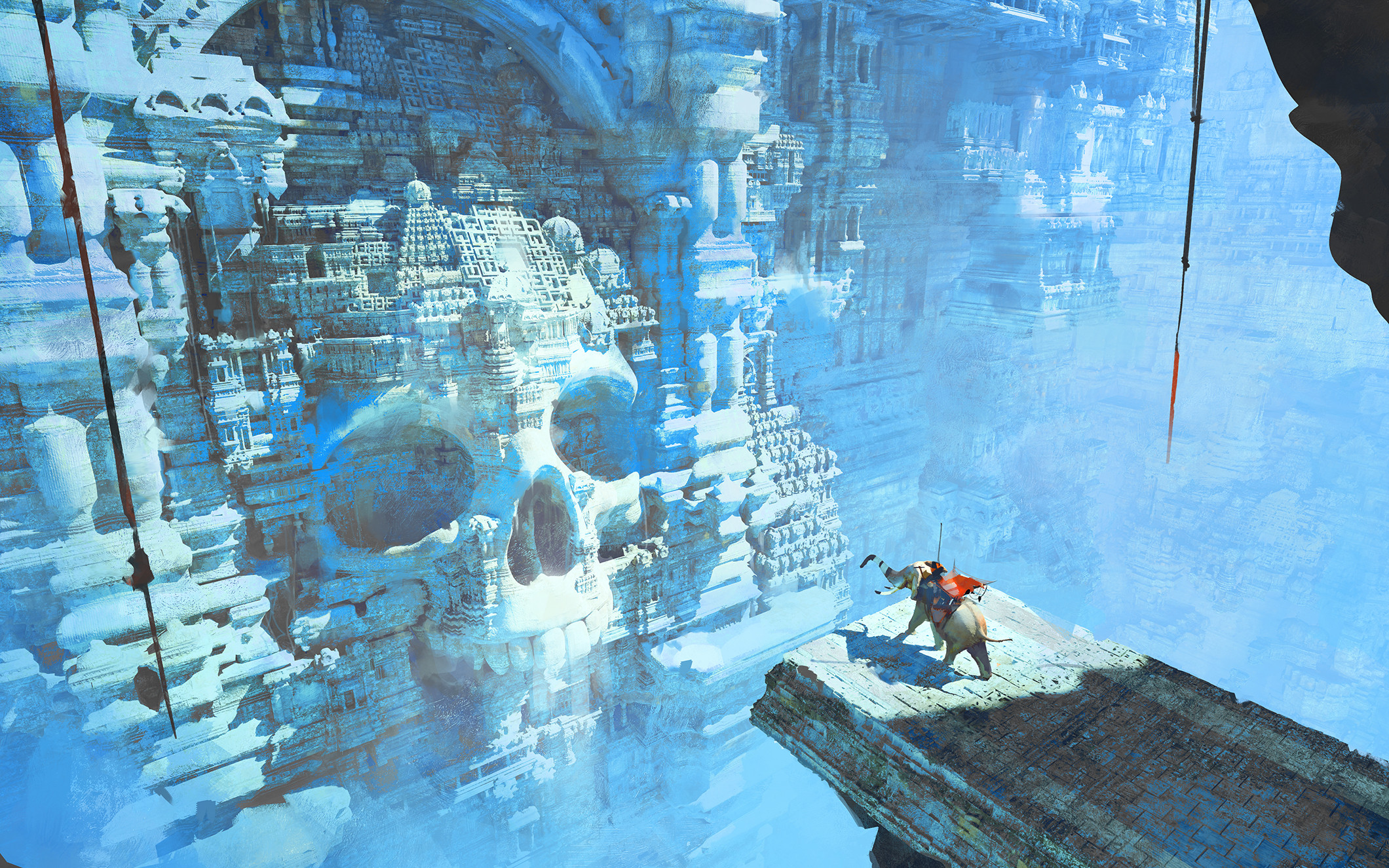 Fantasy Skull City: HD Epic Adventure Wallpaper by Sebastian Luca