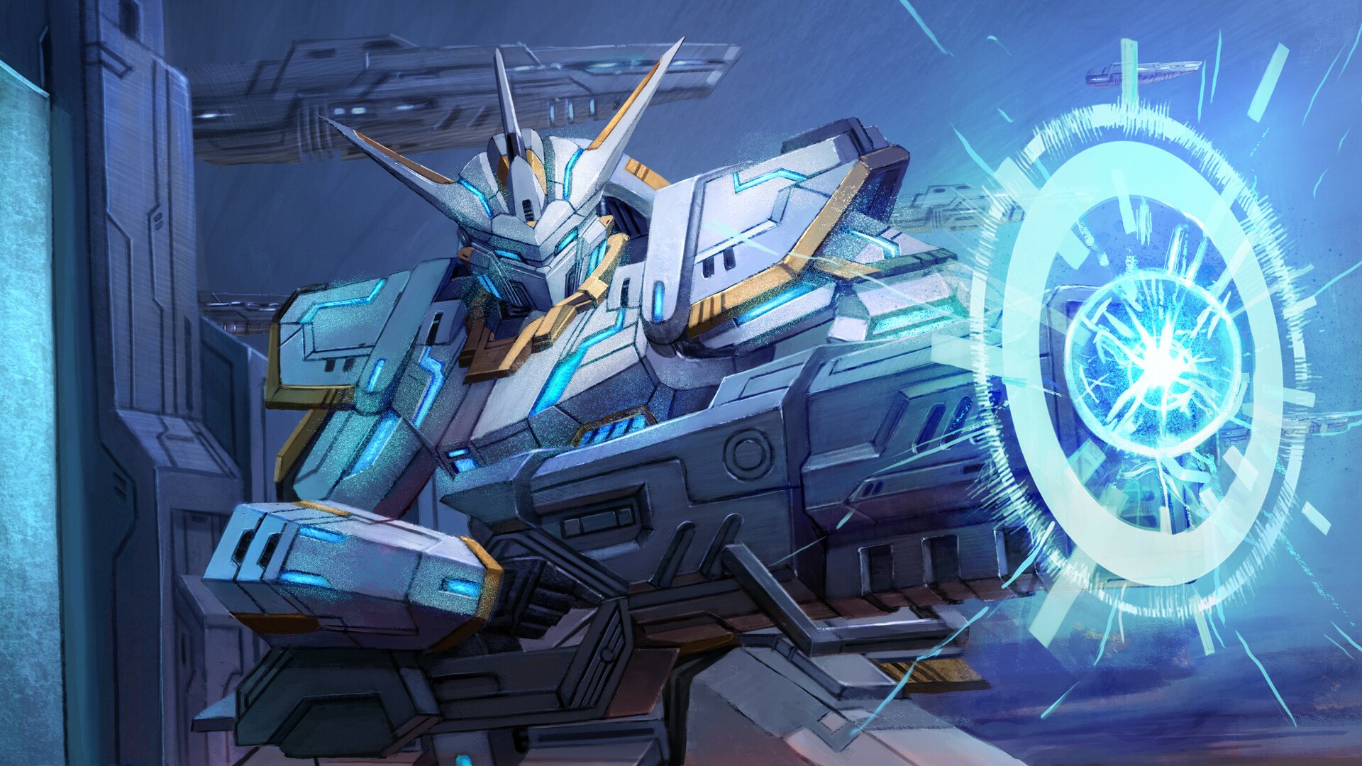 Download Sci Fi Mech HD Wallpaper by Herawan L. Utomo