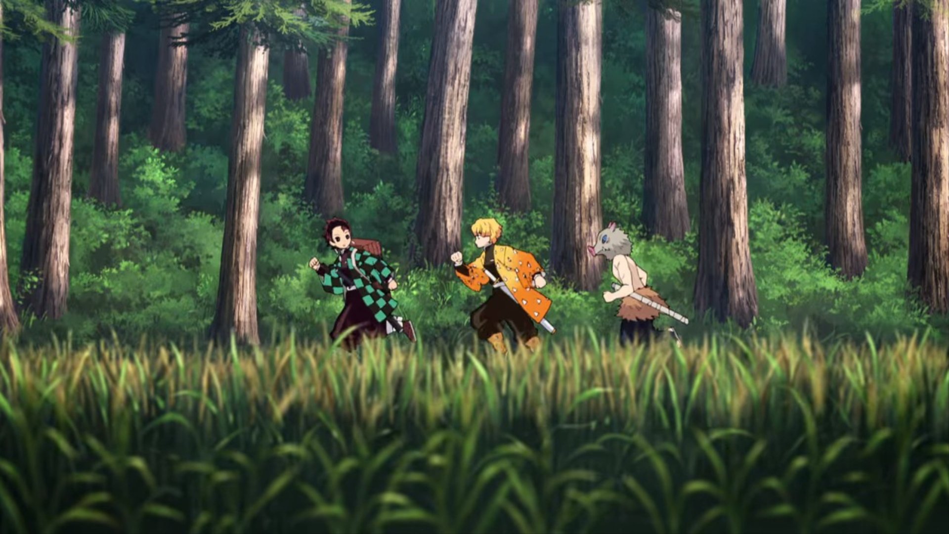 Demon Slayer: Kimetsu no Yaiba HD – Tanjiro, Zenitsu & Inosuke in Action