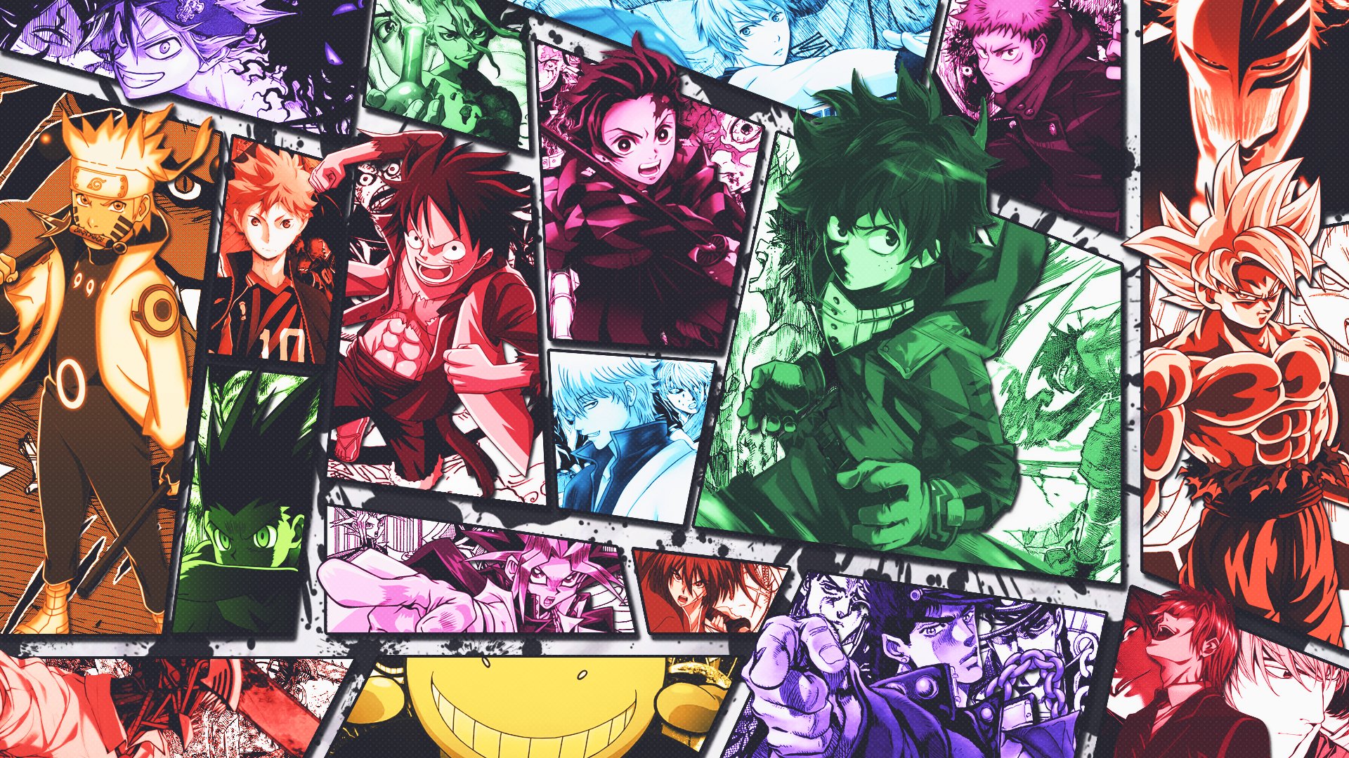 Epic Anime Crossover HD Wallpaper: Iconic Characters Unite!