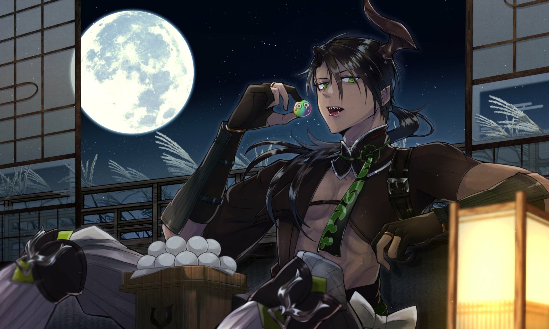 Download Holostars Aragami Ouga Anime Virtual Youtuber HD Wallpaper