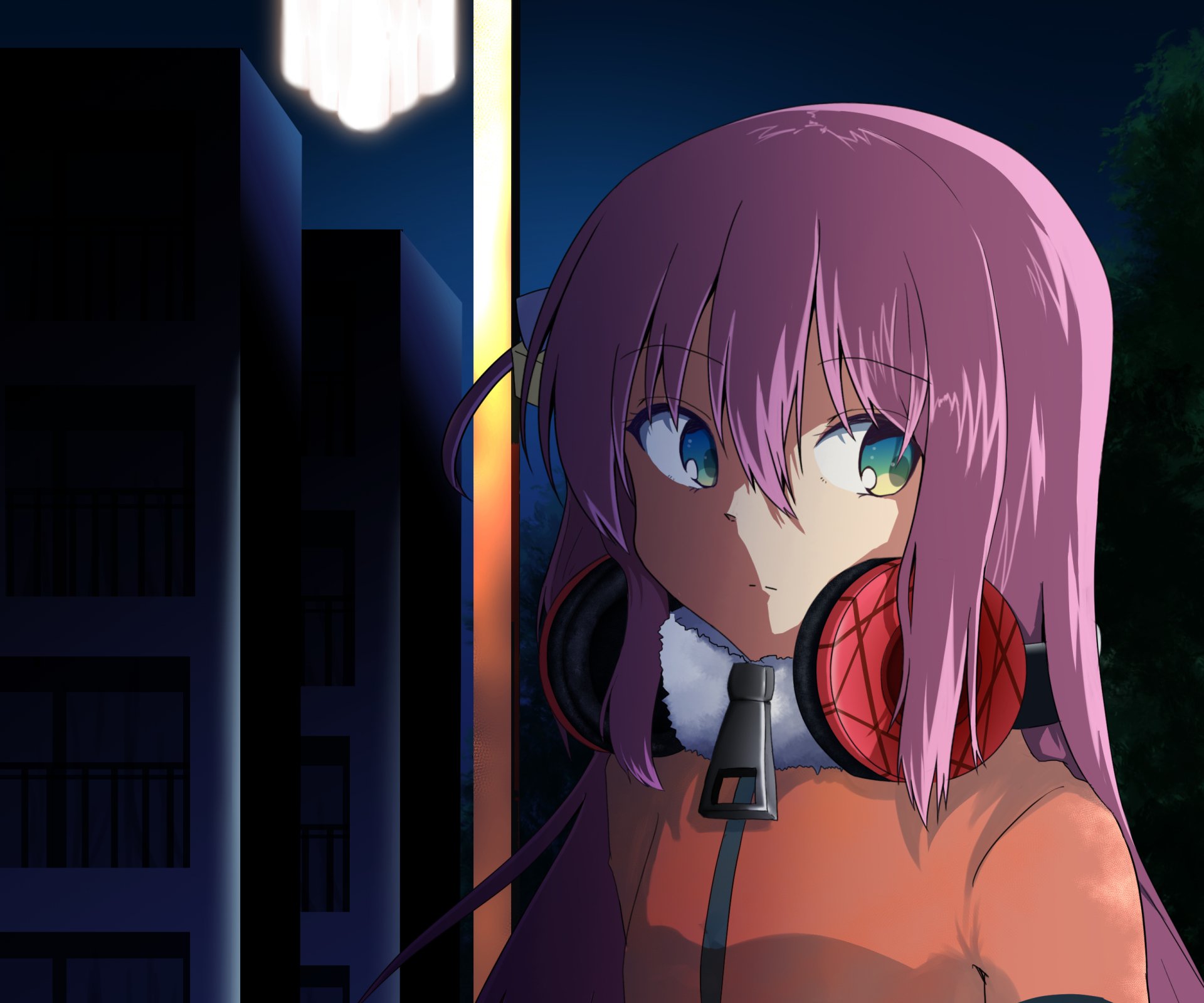Hitori Gotou Night Vibes – Bocchi the Rock! HD Anime Wallpaper by 大空 ...
