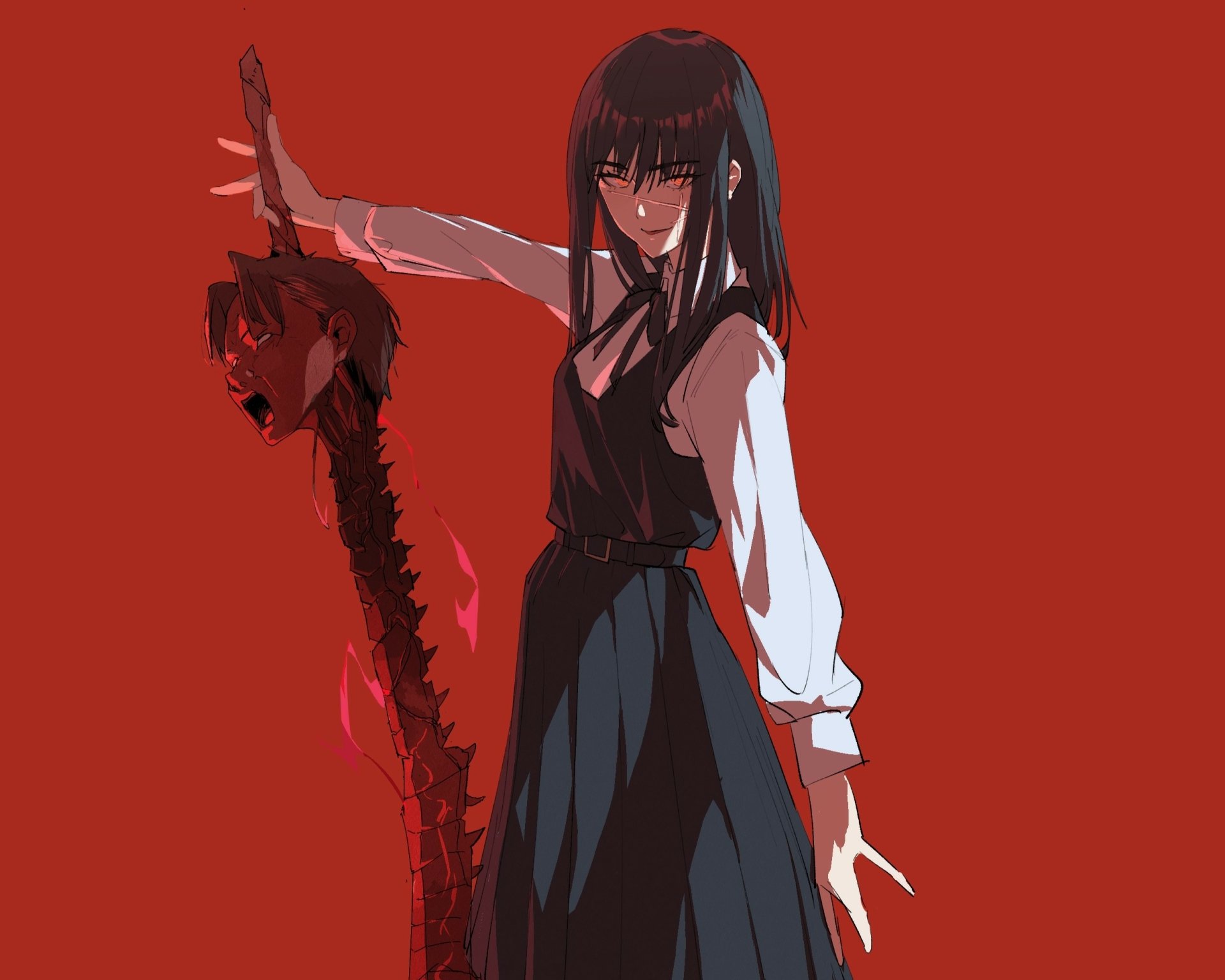 Download War Devil Asa Mitaka Anime Chainsaw Man HD Wallpaper by ペンギン