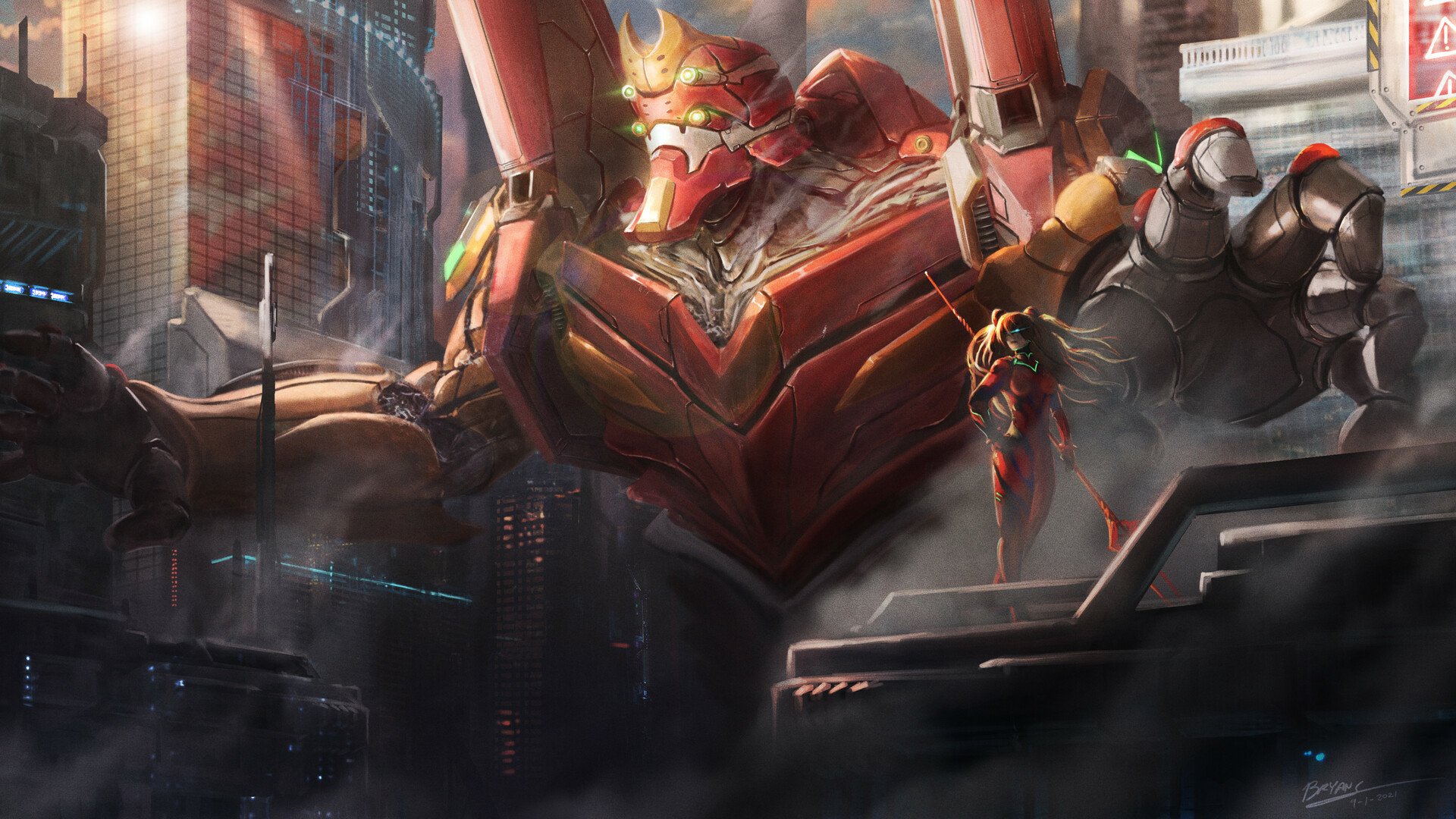 Download Evangelion Unit-02 Anime Neon Genesis Evangelion HD Wallpaper ...