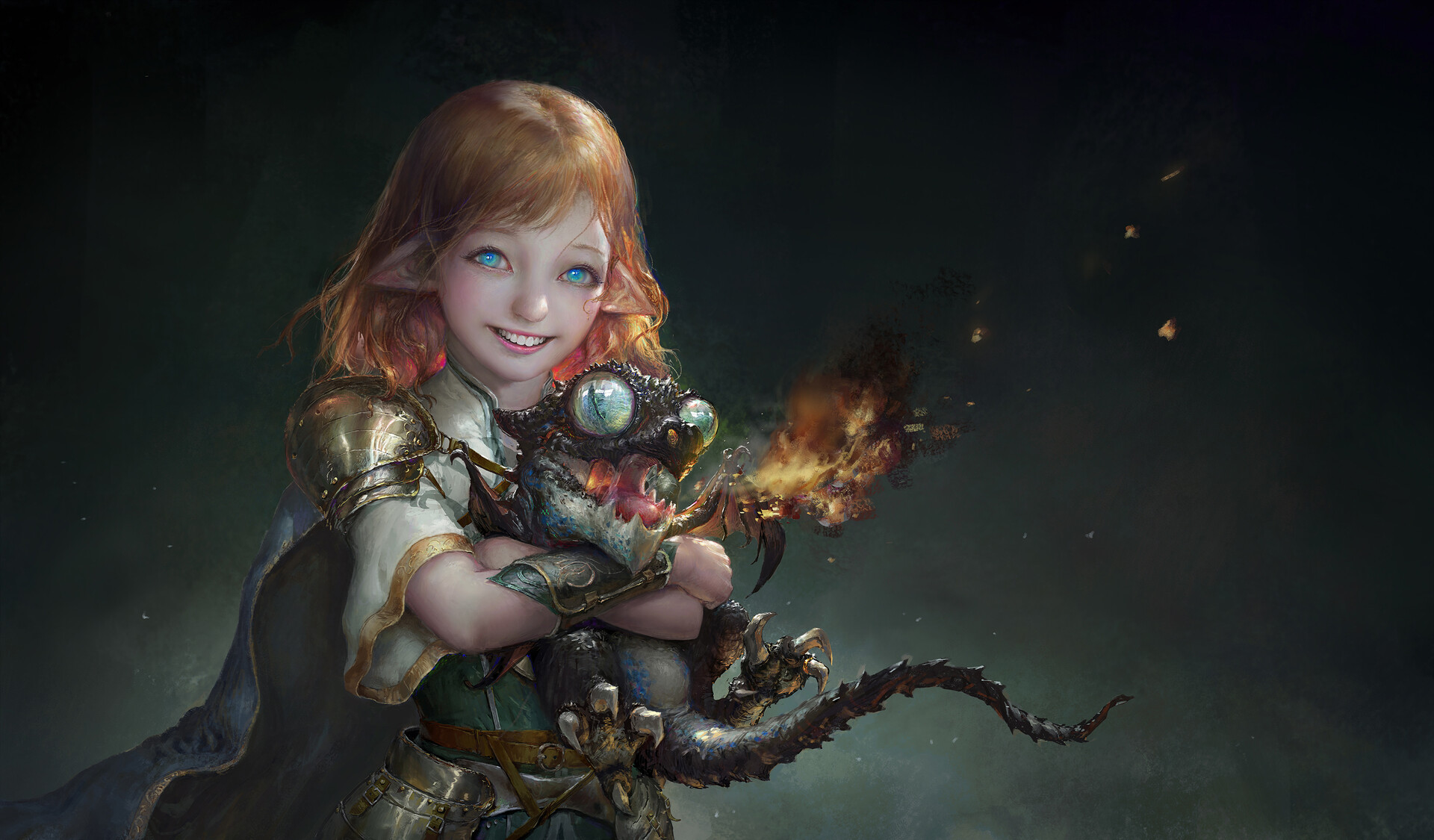 Download Dragon Fantasy Child HD Wallpaper by Dong Jianhua