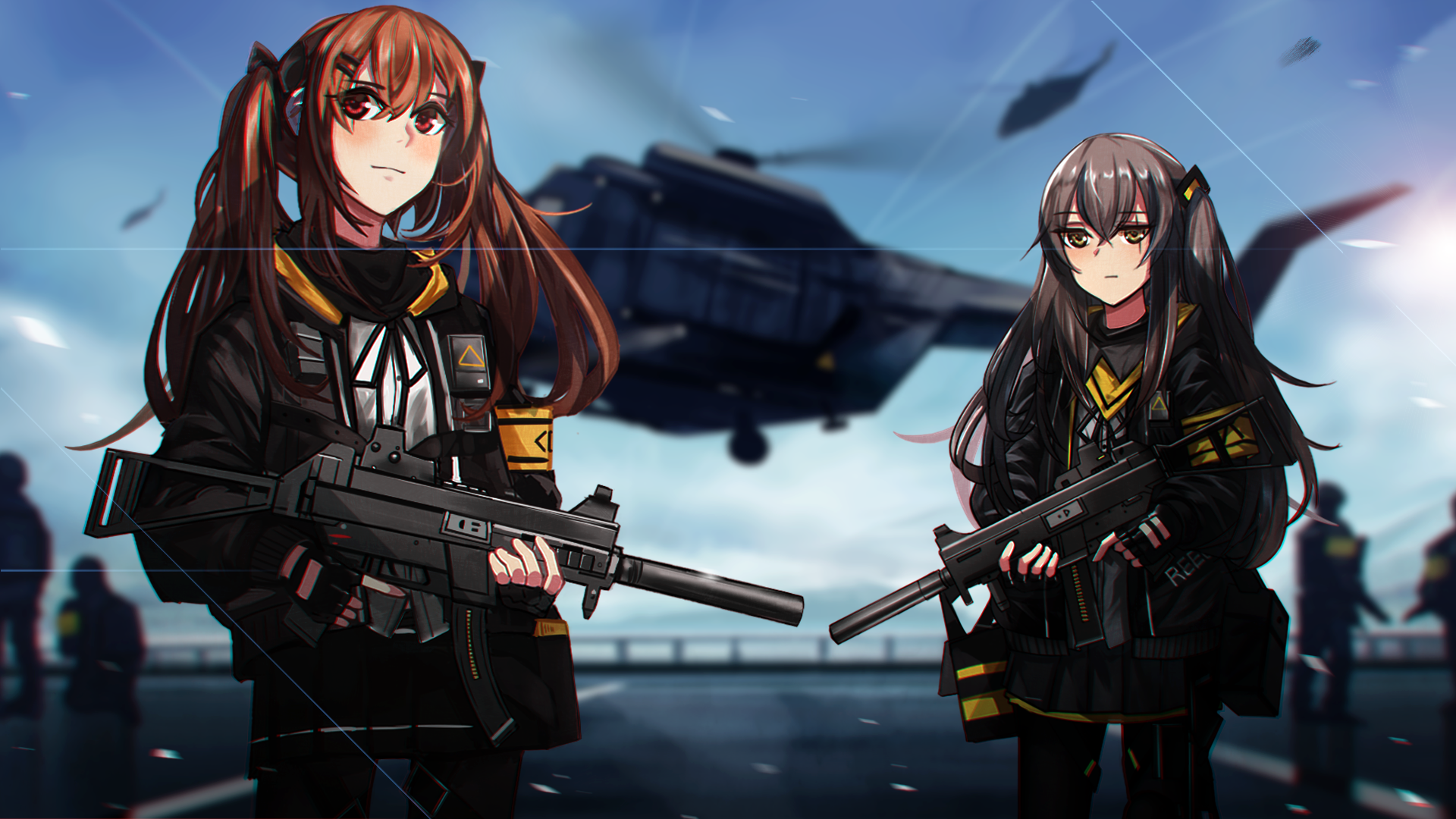 Download UMP9 (Girls Frontline) UMP45 (Girls Frontline) Video Game Girls Frontline HD Wallpaper