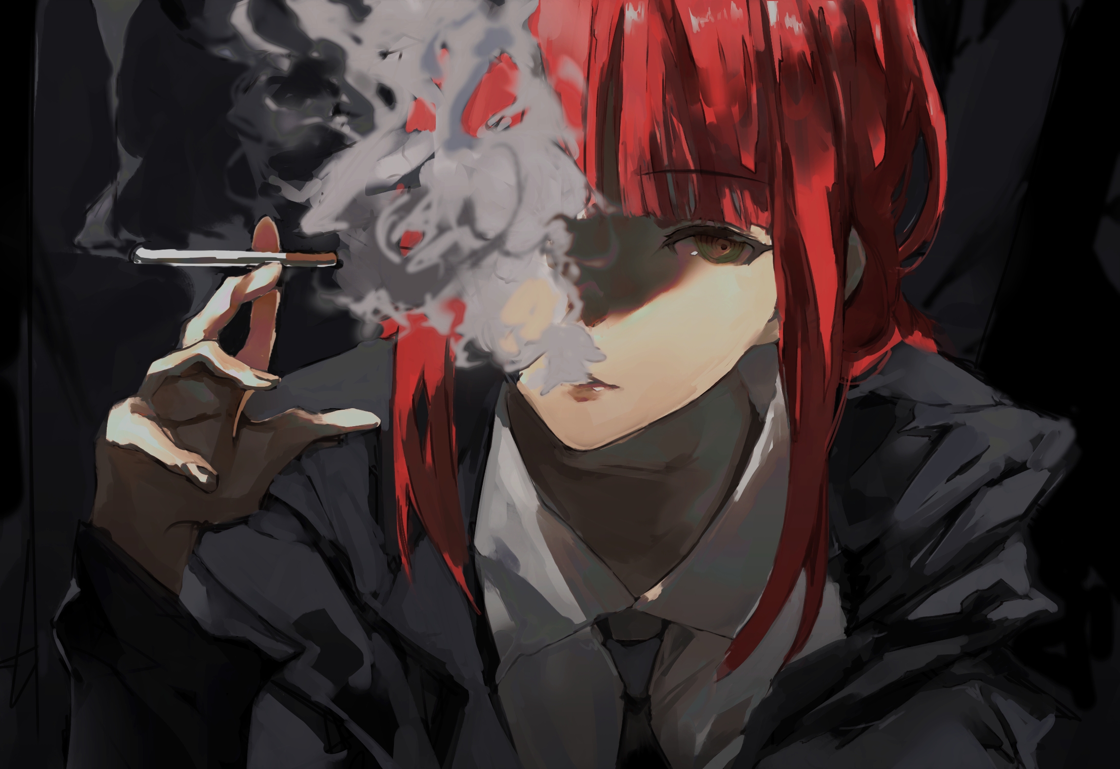 Makima in Shadows | HD Chainsaw Man Anime Wallpaper by チャル