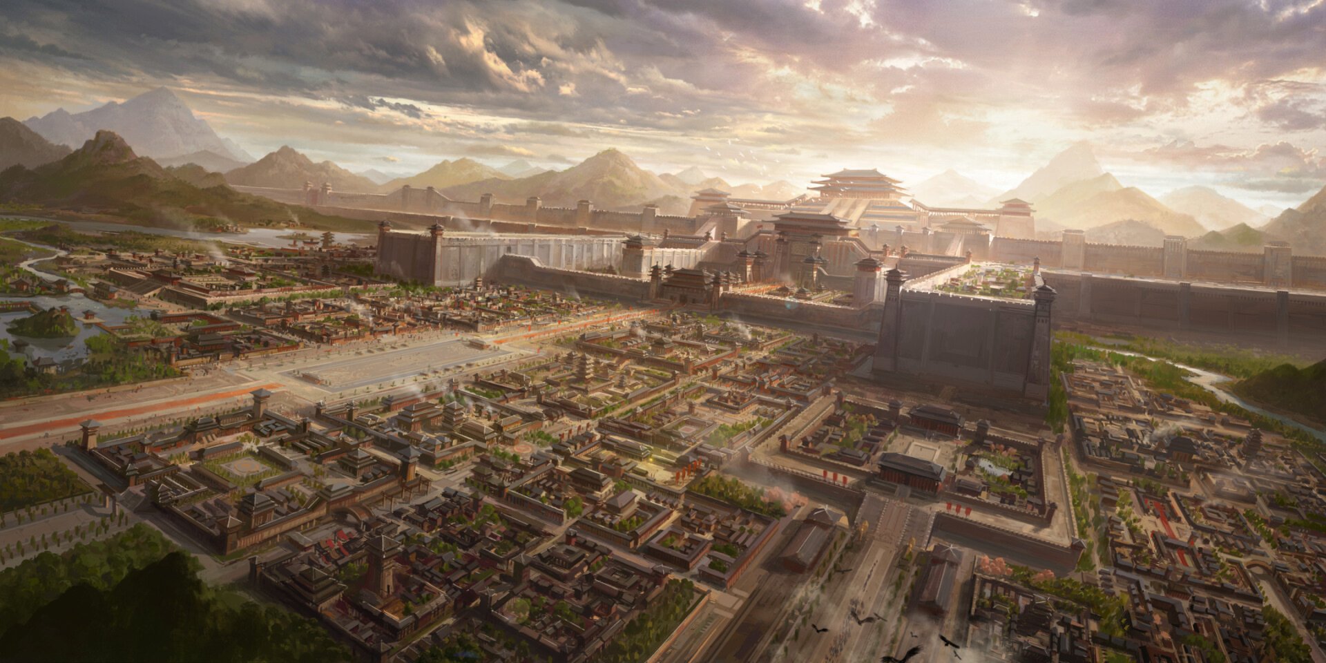 Epic Fantasy Cityscape - Stunning HD Wallpaper by Skyrun Chen ...