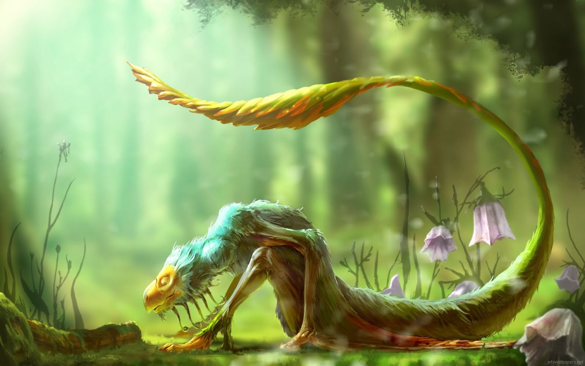 Verdant Lurker — Fantasy Creature HD Wallpaper