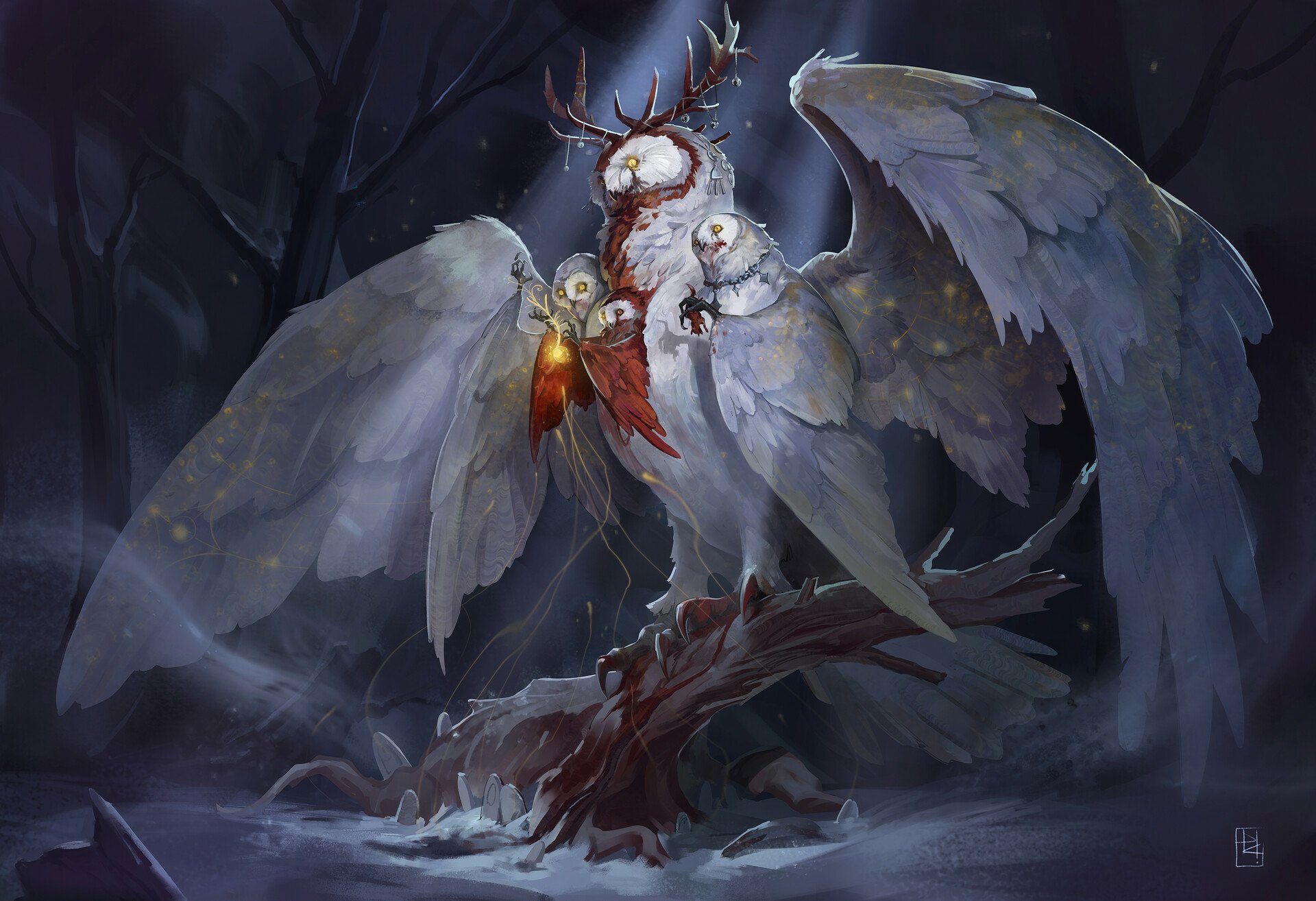 Download Fantasy Owl HD Wallpaper by Dmitry Dalnev