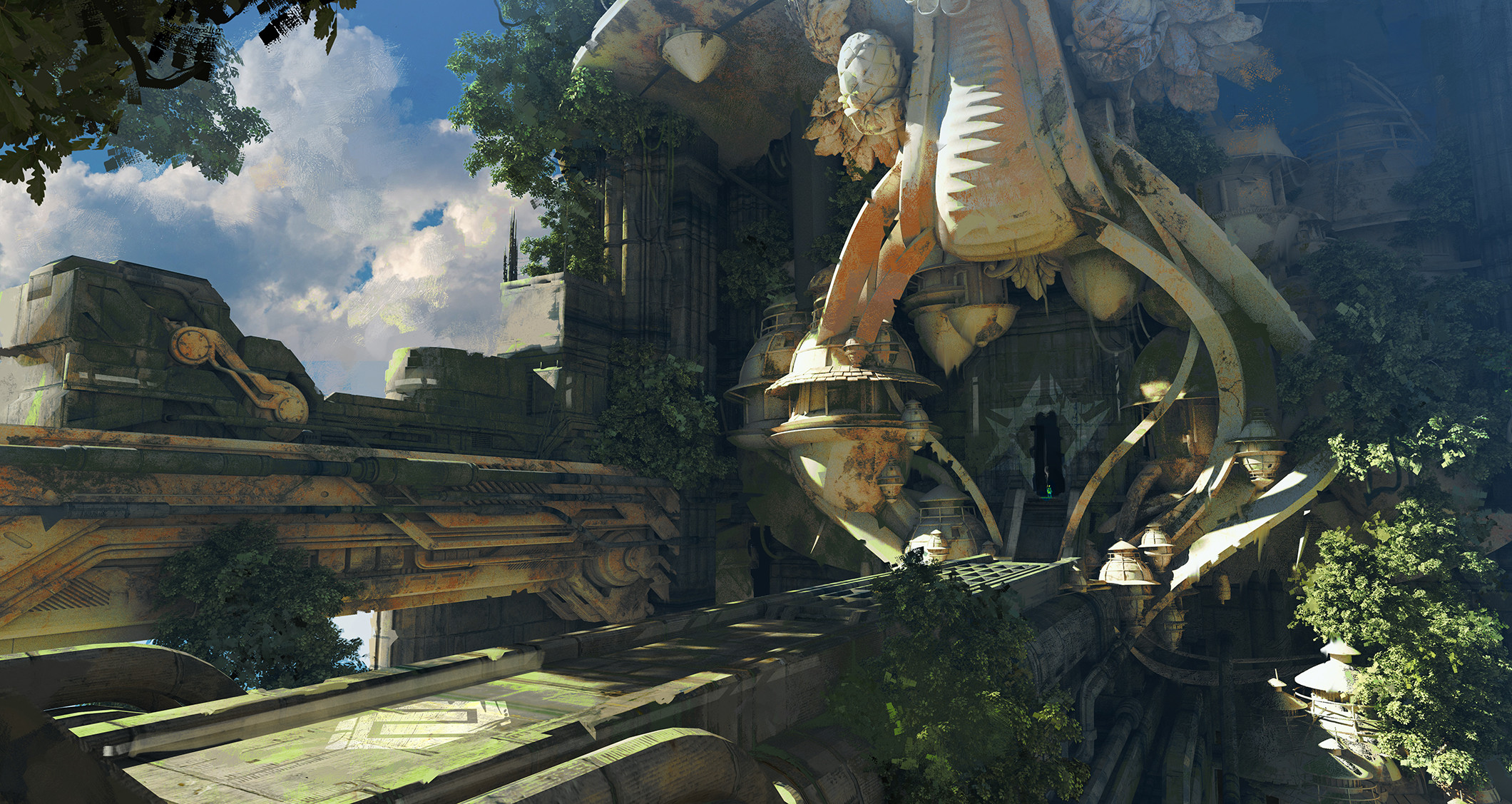 Download Fantasy Temple HD Wallpaper by Sebastian Luca