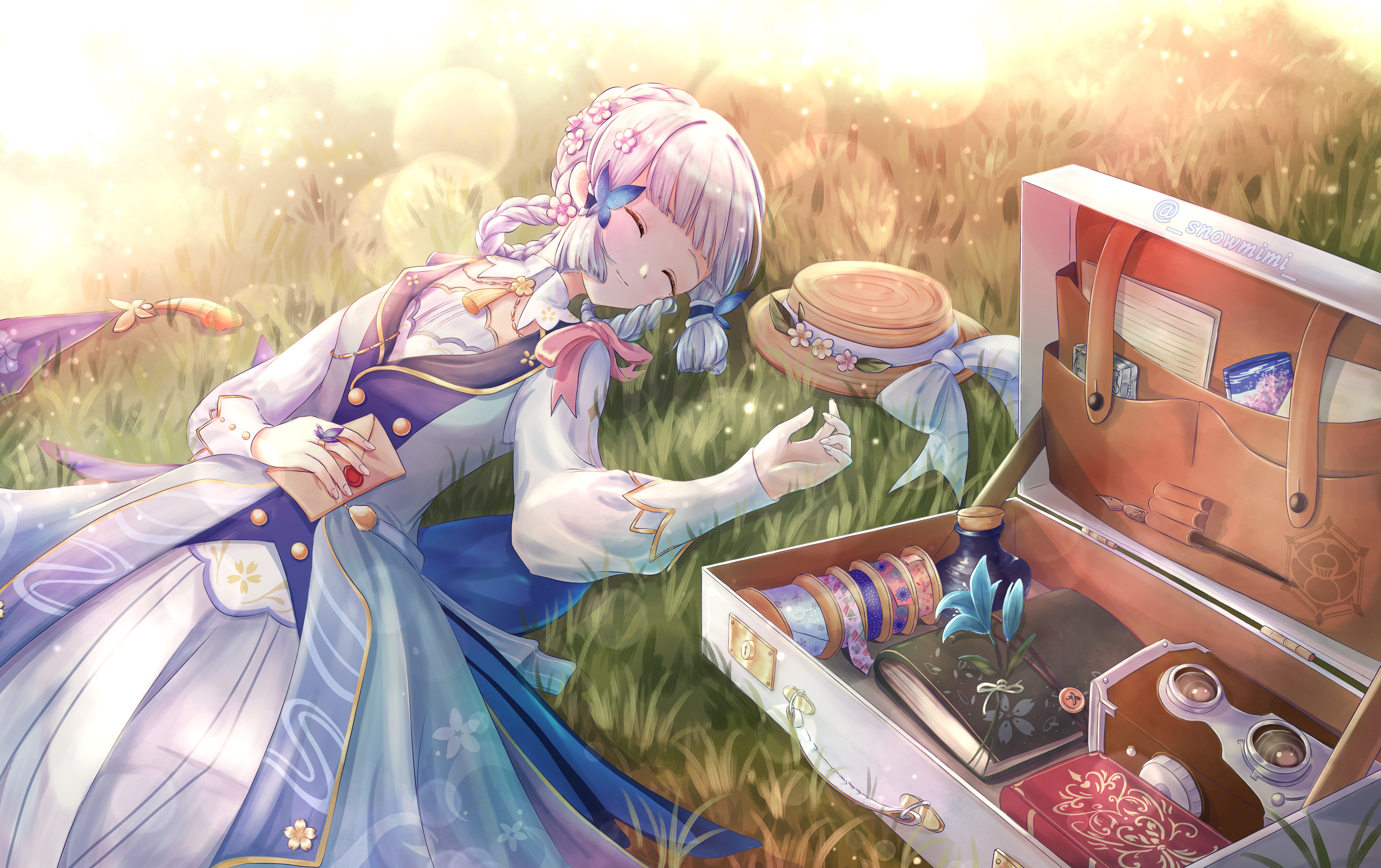 Kamisato Ayaka HD Wallpaper – Serene Genshin Impact Moment by Snowmimi