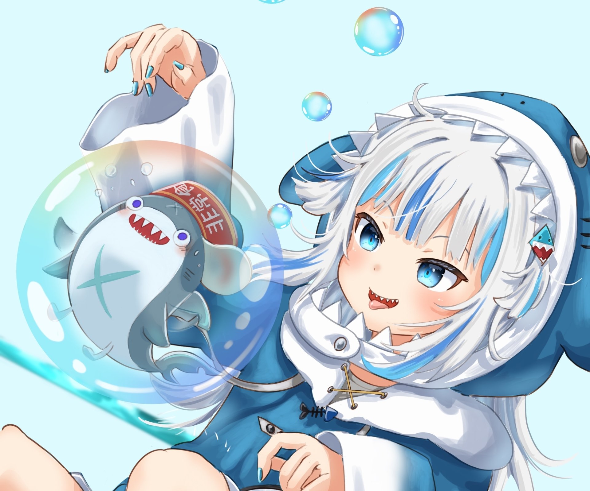 Bubble Dive: Gura (Hololive) HD | Oceanic Gura — Hololive HD Art | Gura ...