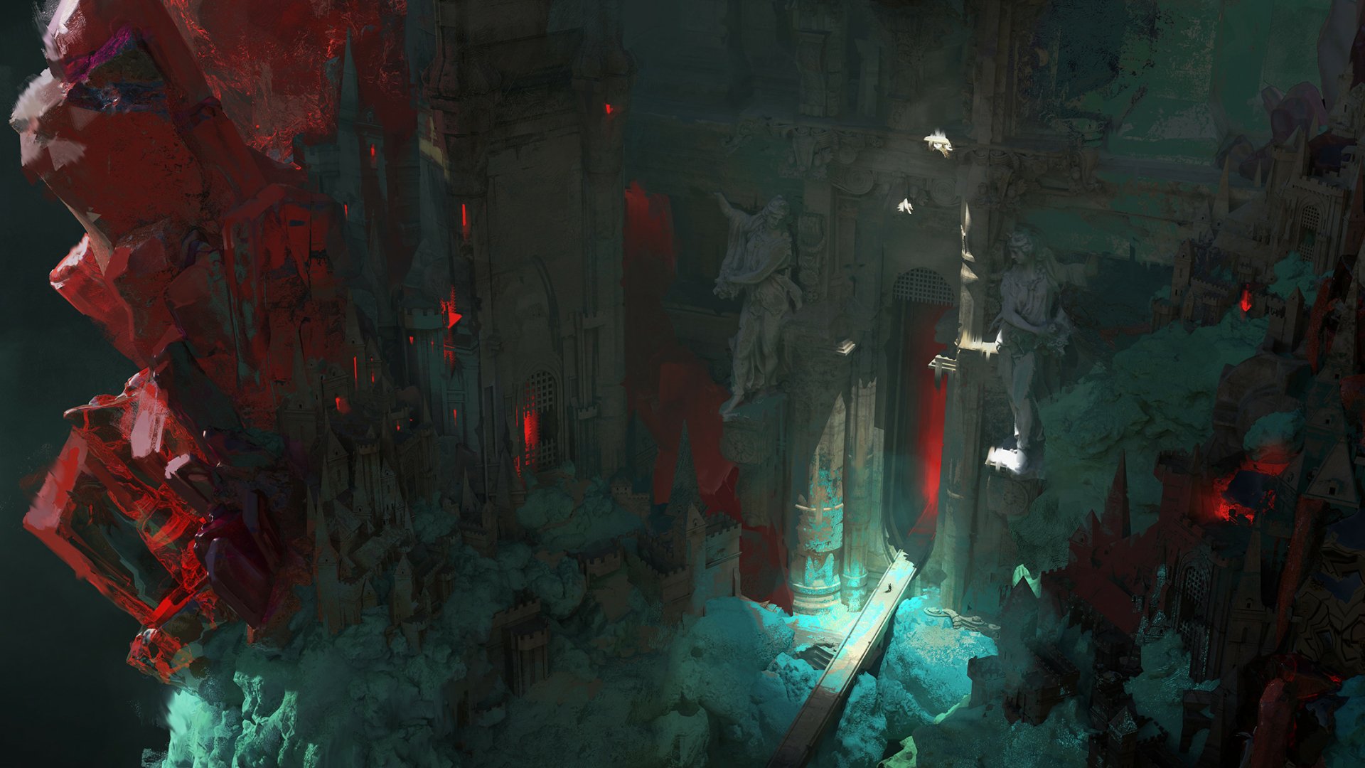 Download Fantasy Temple HD Wallpaper by Sebastian Luca