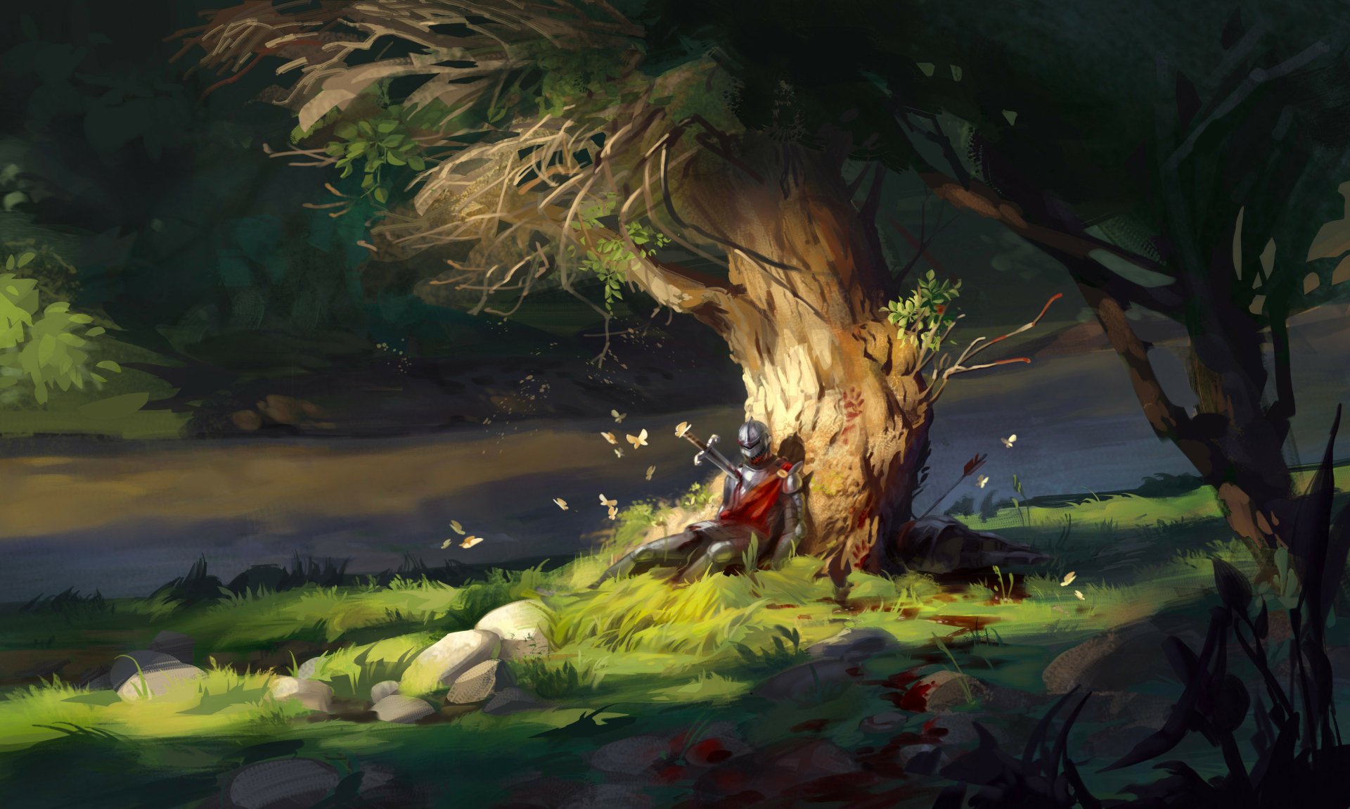 Enchanted Knight's Vigil: A Fantasy Realm in HD