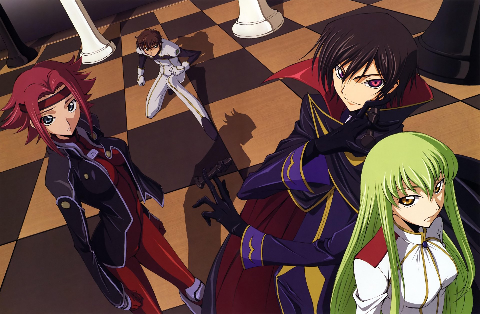 Code Geass 4K Ultra HD: Lelouch, Suzaku, Kallen & C.C. Command the ...