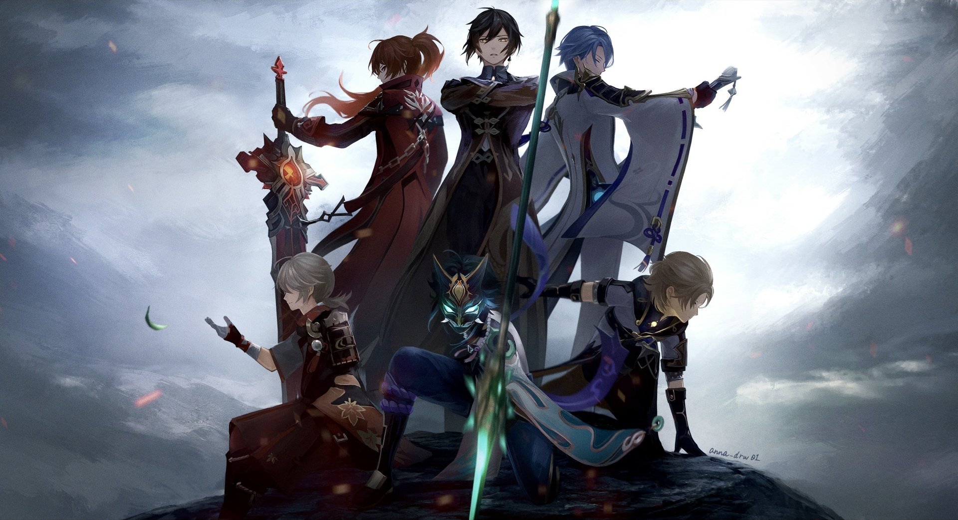 Genshin Impact Elite 4K Ultra HD Wallpaper: Xiao, Albedo, Kazuha ...