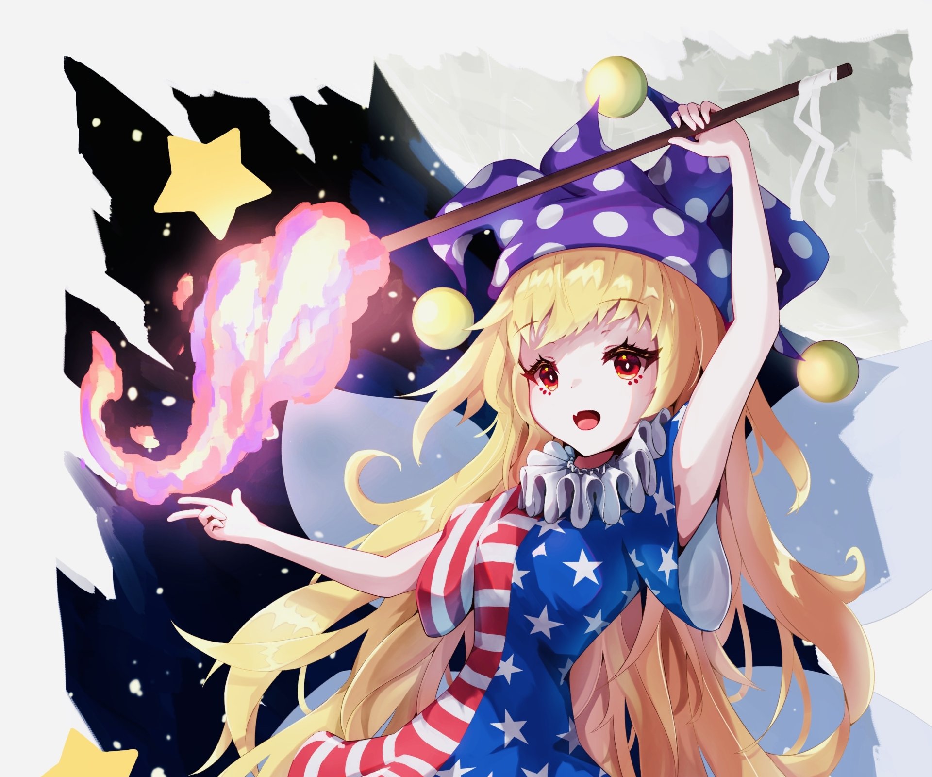 Clownpiece HD Anime Wallpaper – Vibrant Touhou Magic Spotlight by ...