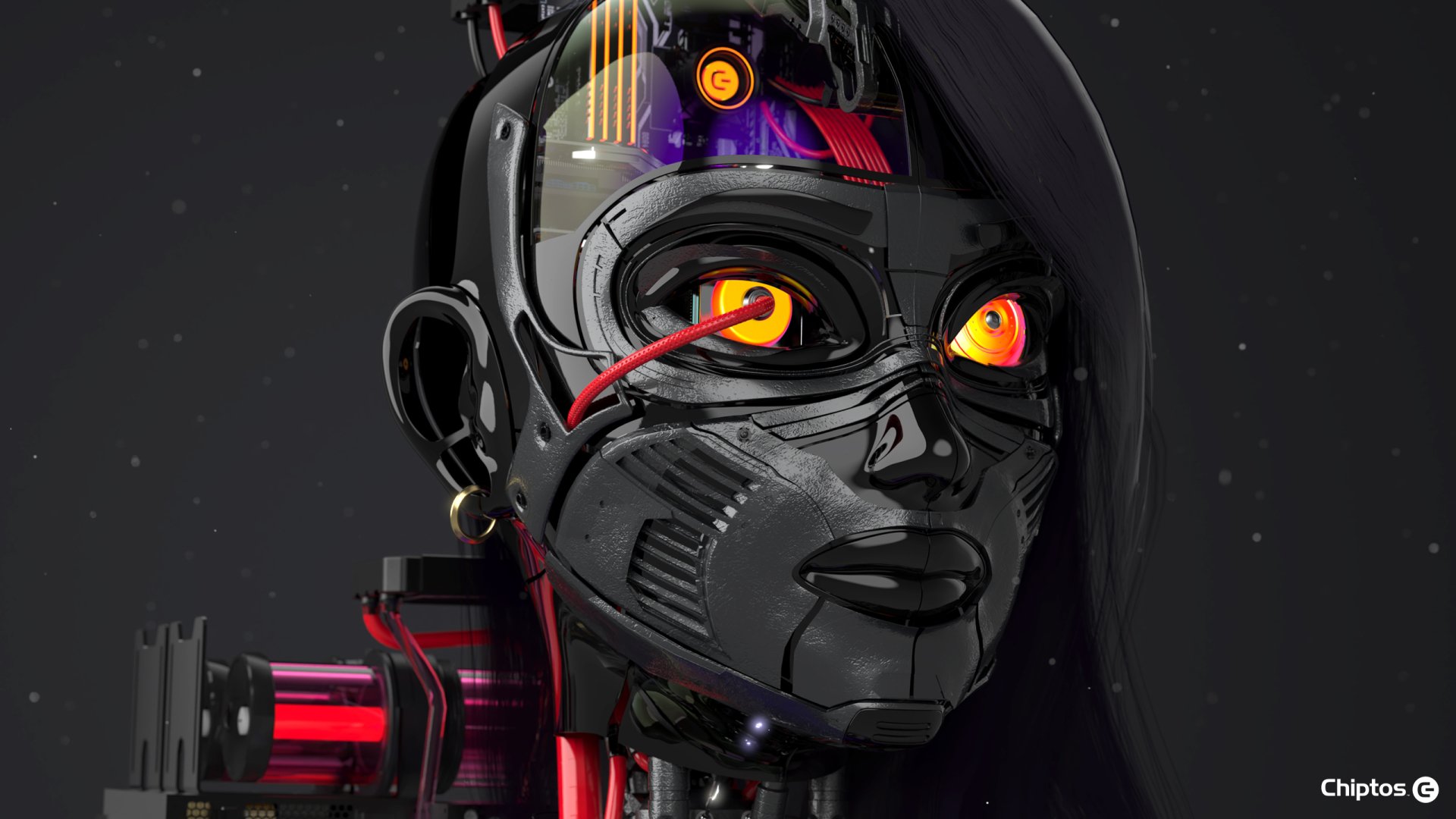 Chiptos X Robot Woman Female Computer Part Robots by chiptos