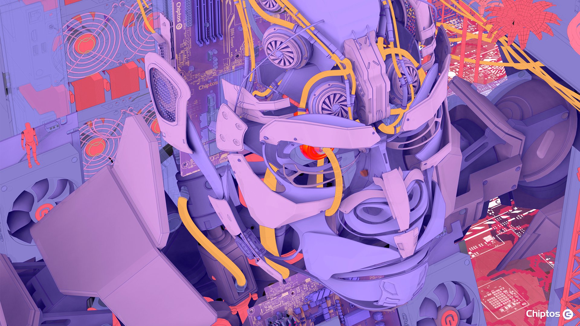 Chiptos X Kong RLS 02 Terminal Poster Computer Part Gorilla Poster by ...