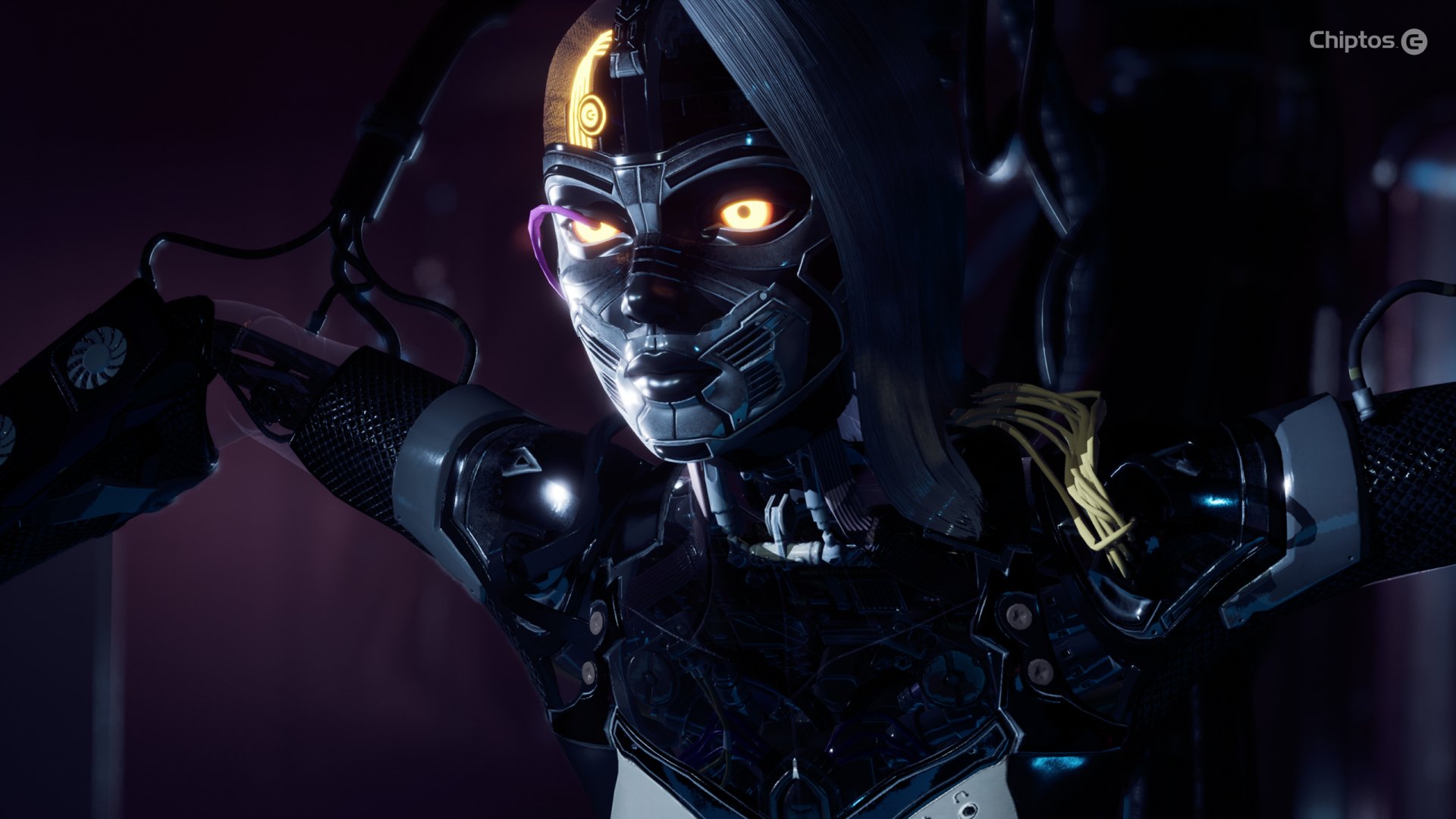 Chiptos X Robot Female Computer Part in Cyberpunk Lab NFT Wallpaper by ...