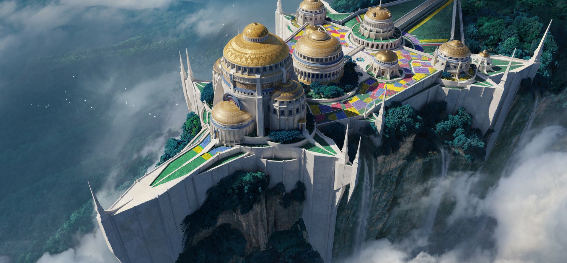 Download Fantasy Building HD Wallpaper by Quentin Mabille