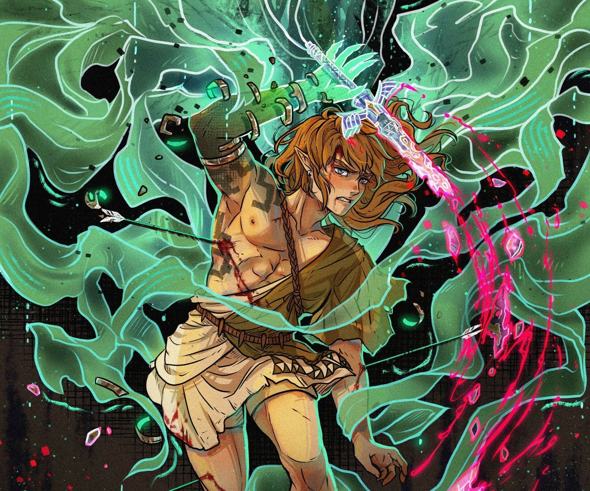 Legend of Zelda: Tears of the Kingdom - Epic Link HD Wallpaper by Kalisami
