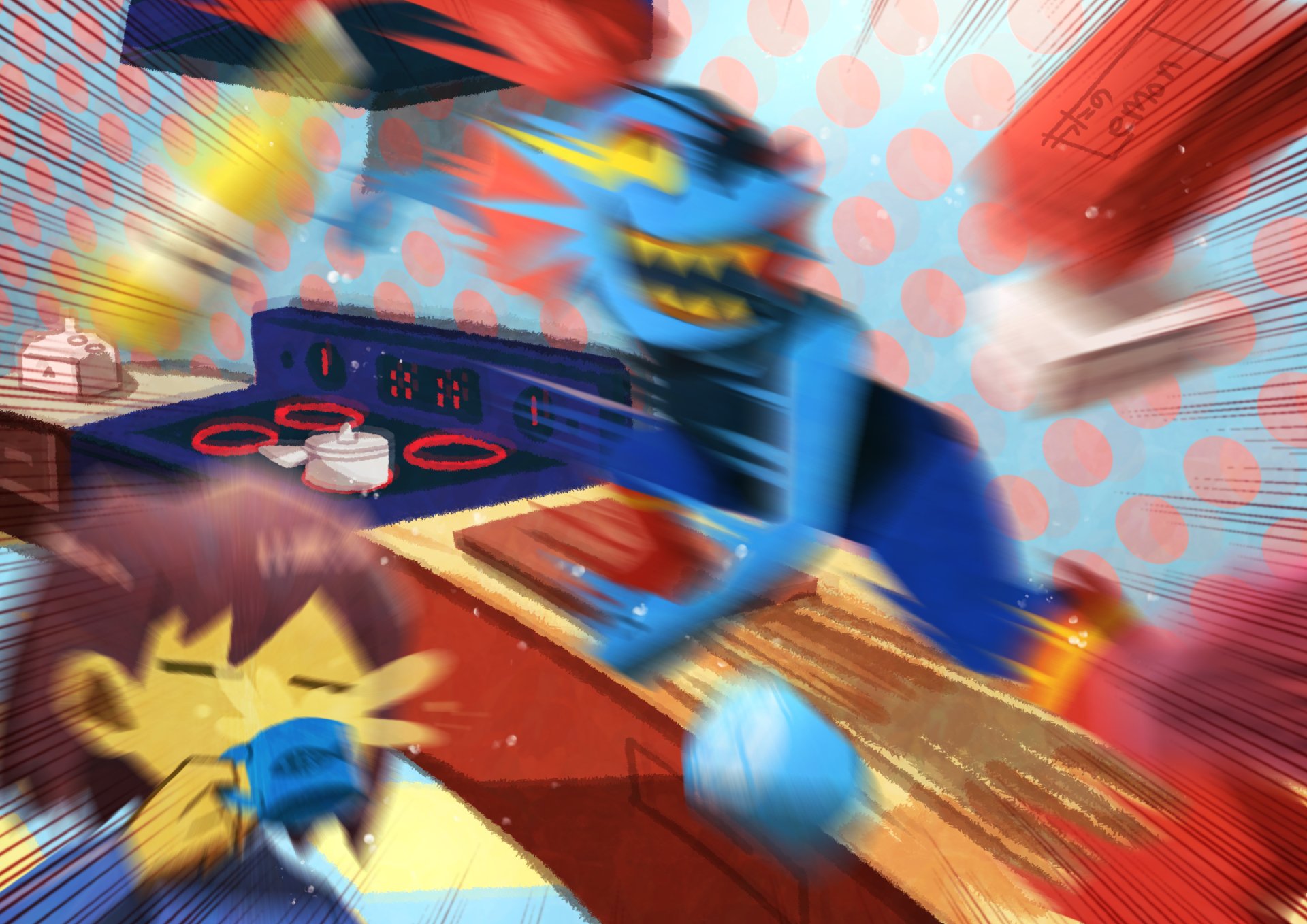 Undyne & Frisk Action Blur – Stunning 4K Undertale Video Game Wallpaper ...