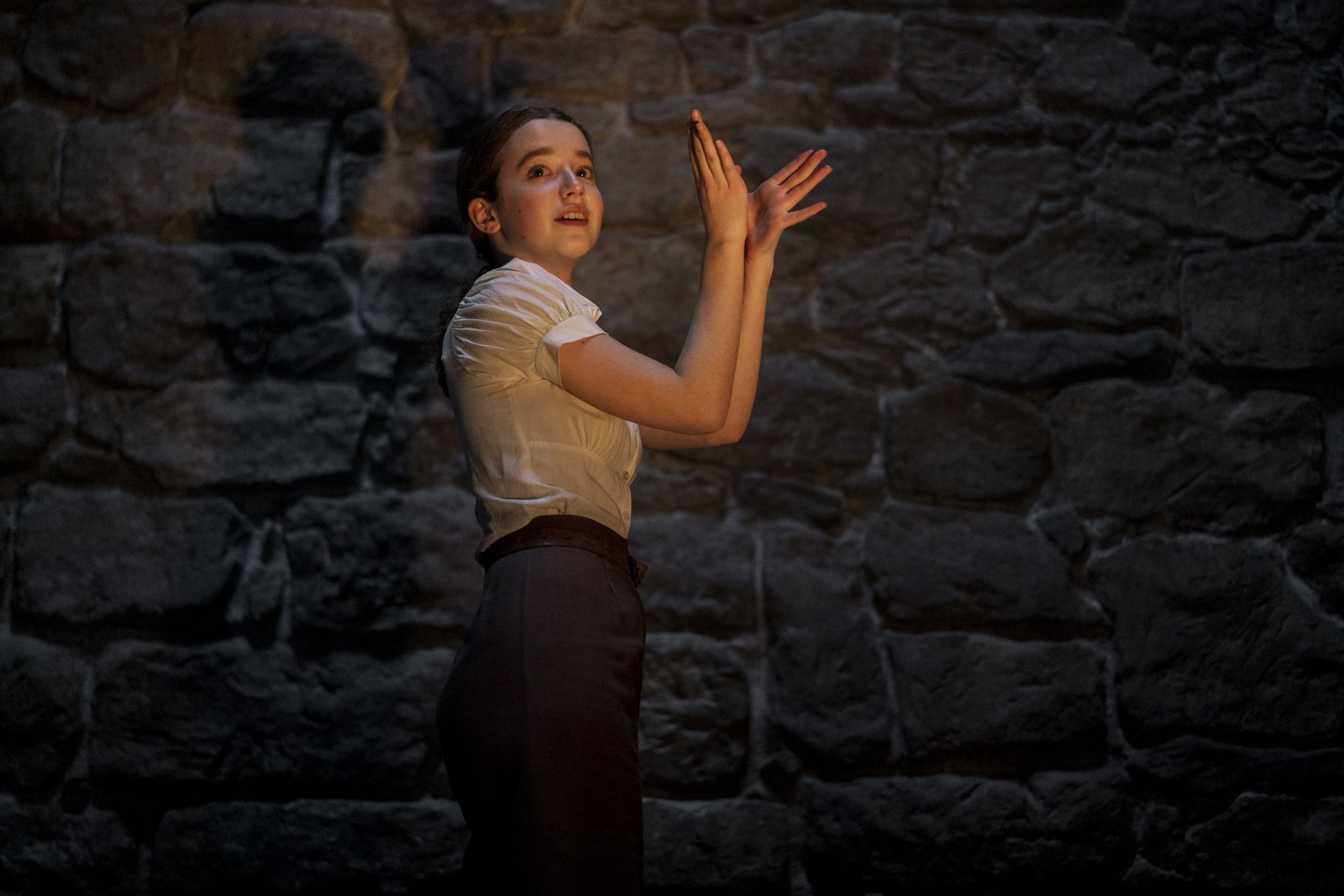 Elegant Performer in Spotlight