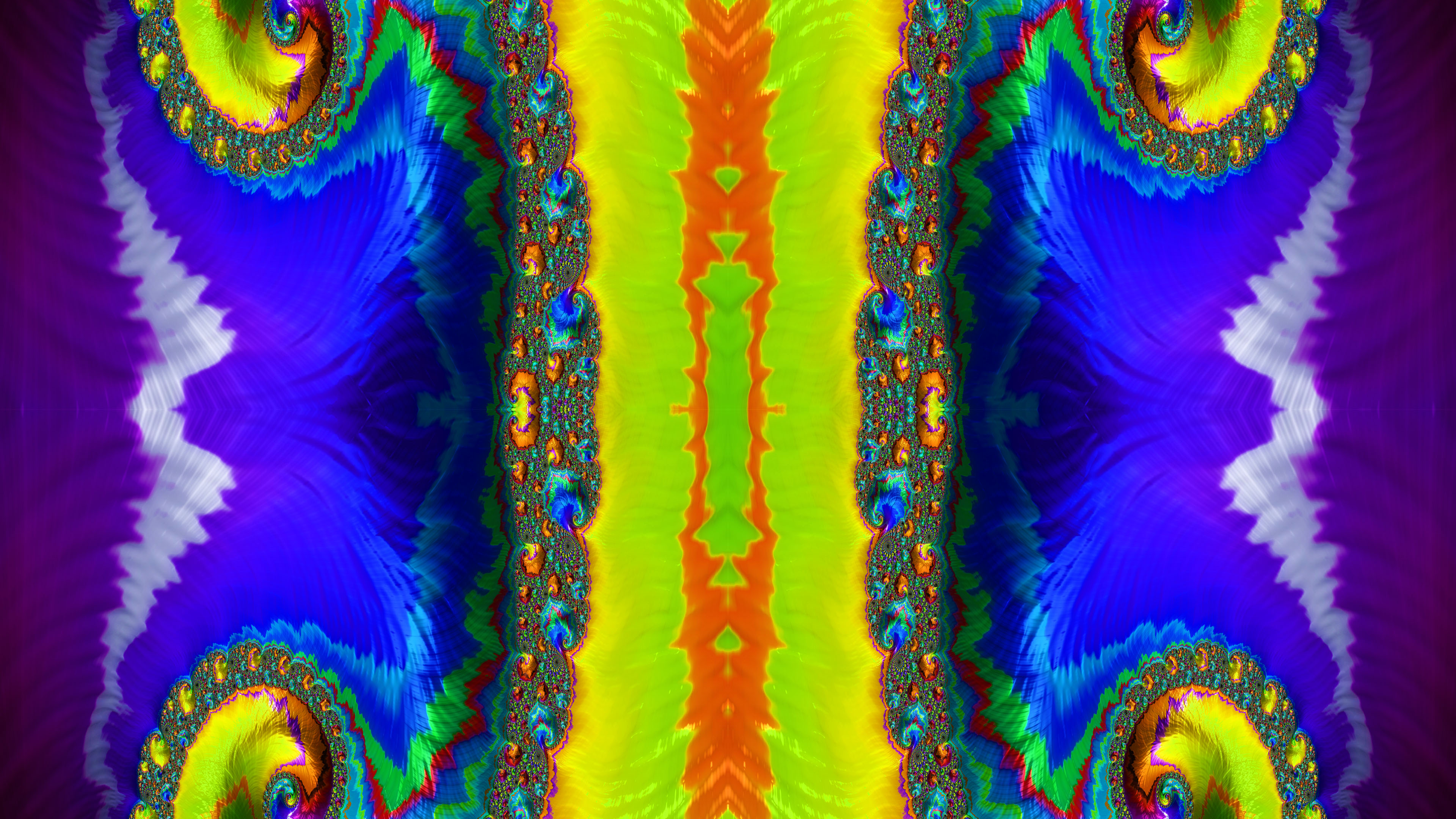 Trippy Psychedelic Fractal Wallpaper by Dr-Pen