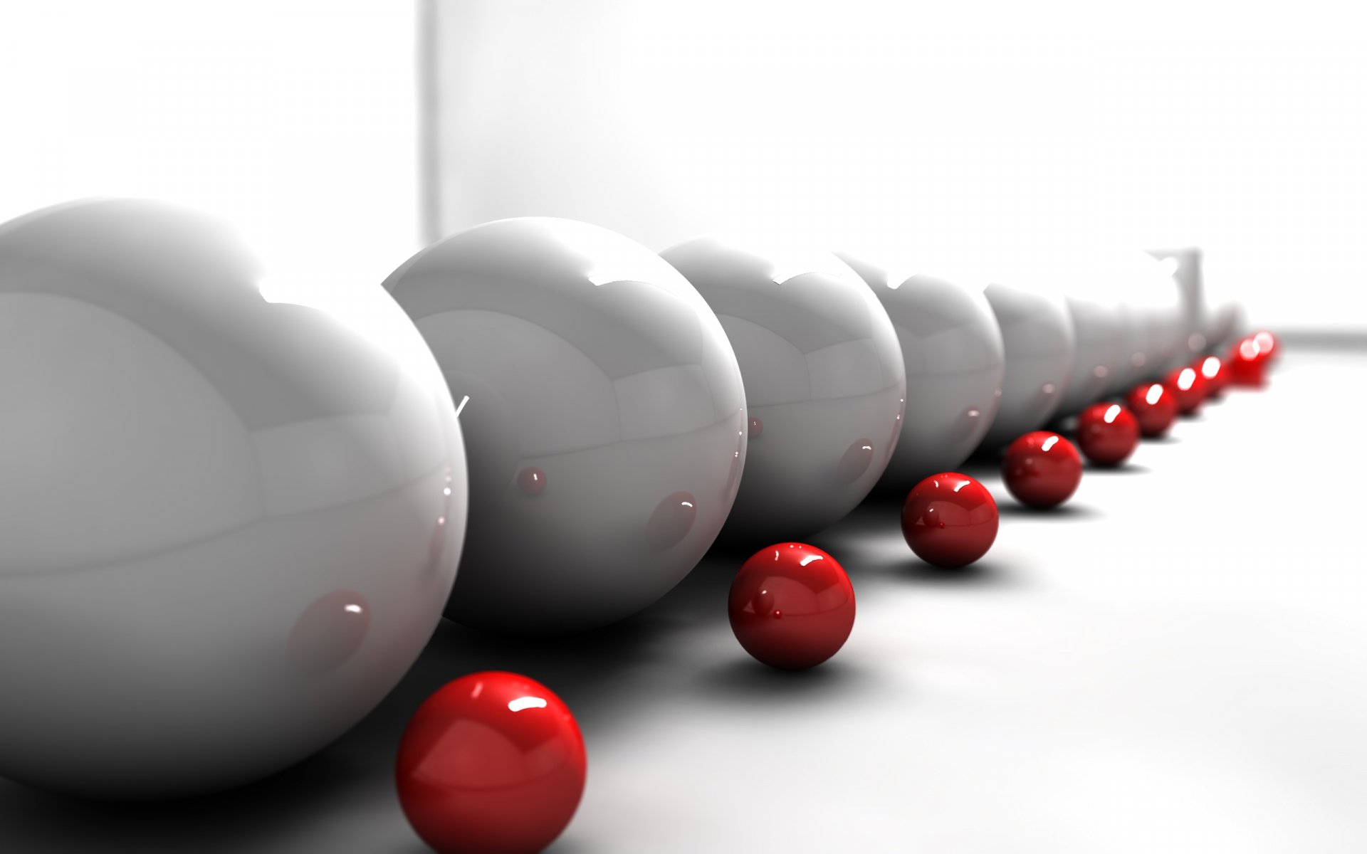 Download Light White Red Abstract Ball HD Wallpaper by Mati_3d
