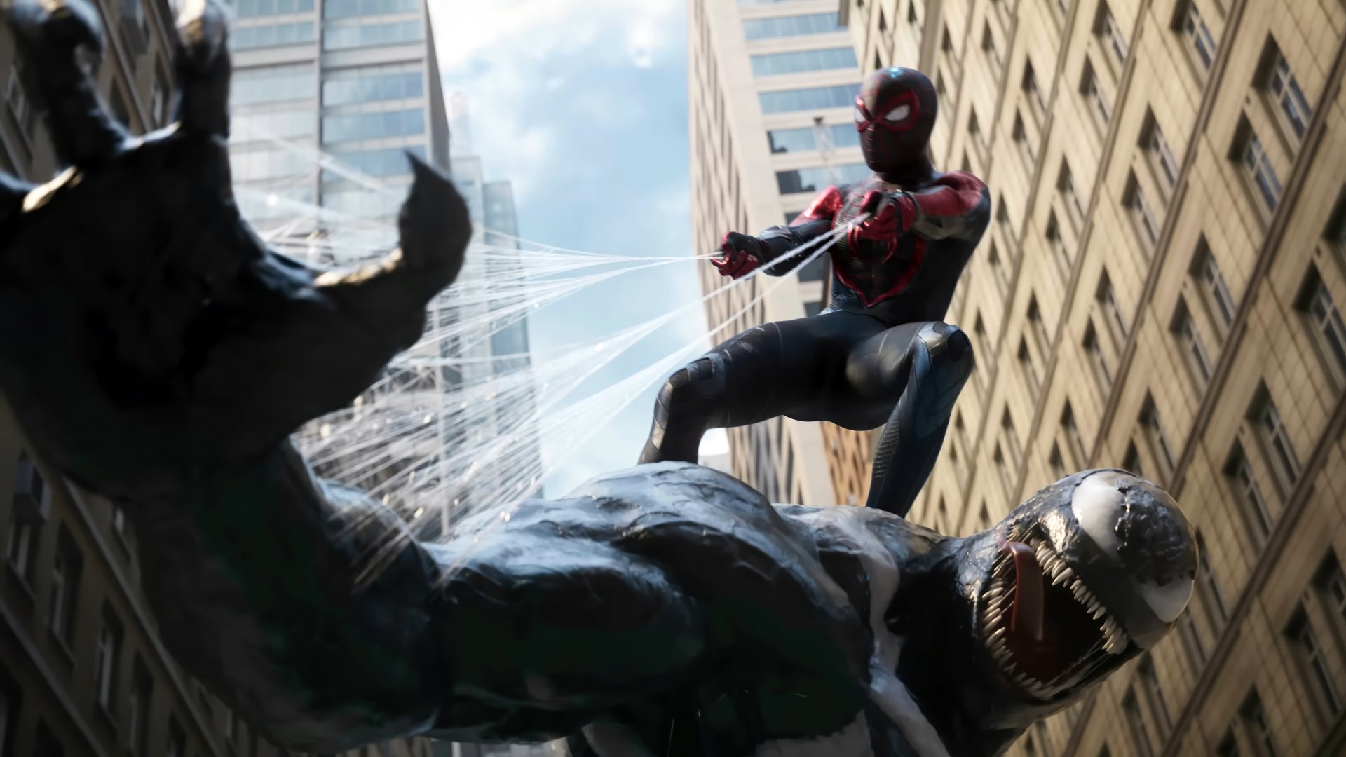 Marvel's Spider-Man 2: Dynamic Spider-Man vs Venom Wallpaper HD