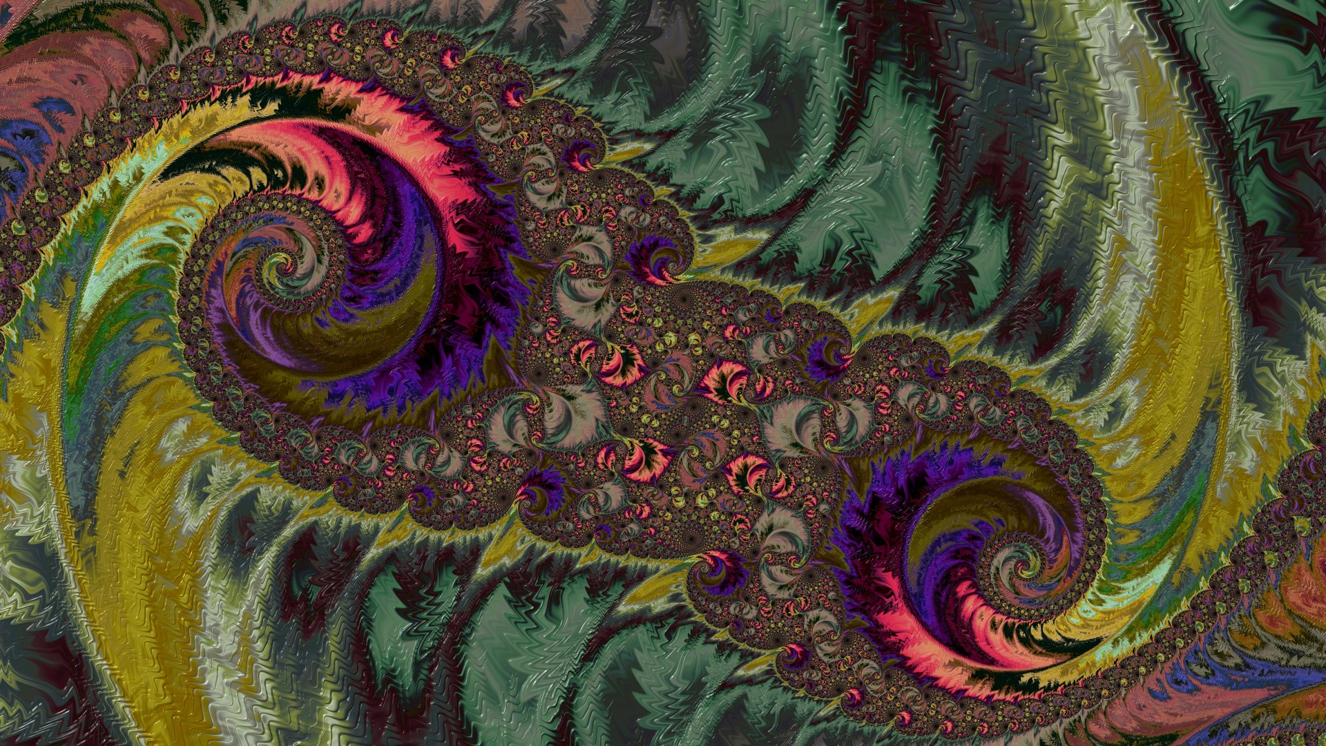 8k Trippy Psychedelic Fractal Wallpaper by Dr-Pen