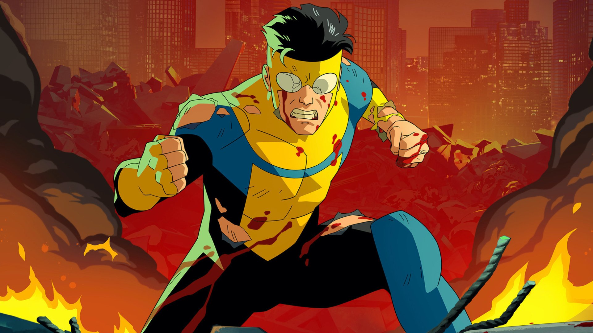 Invincible HD Wallpaper: Epic TV Show Action Unleashed
